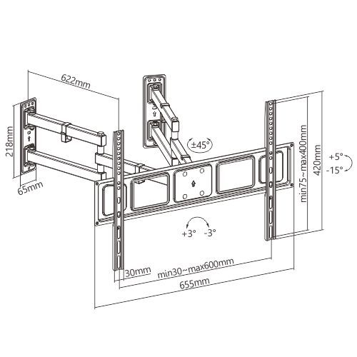 Full-Motion Corner TV Wall Mount Supplier and Manufacturer- LUMI