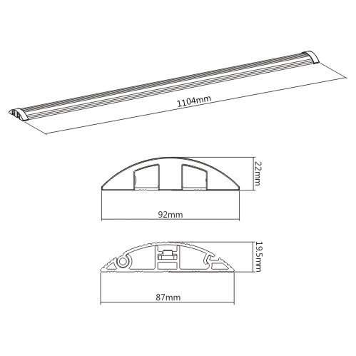 Aluminum Floor Cable Cover - 1104x92mm Supplier and Manufacturer- LUMI
