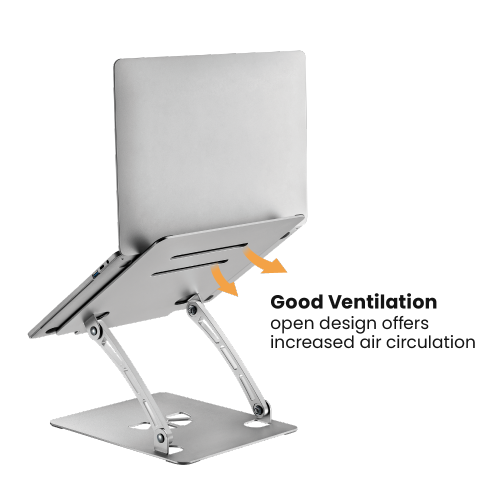 Foldable Stepless Adjustment Aluminum Laptop Riser LPS03-14 For 11"-15 ...