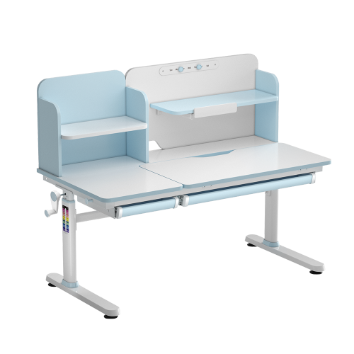 Height Adjustable Children Desk With Book Shelf Storage (1200x600mm/47. ...