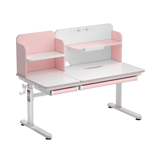 Height Adjustable Children Desk With Book Shelf Storage (1200x600mm/47. ...