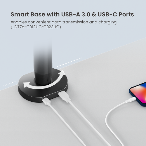 Flexy Spring-Assisted Monitor Arm with USB-A/USB-C Ports Supplier and ...