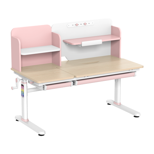 Height Adjustable Children Desk With Book Shelf Storage (1200x600mm/47. ...