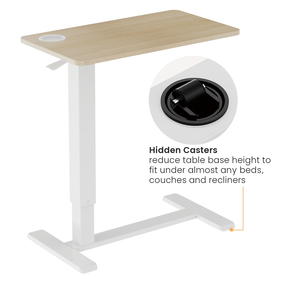 Gas Spring Side Table with Hidden Casters Supplier and Manufacturer- LUMI