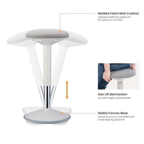 Ergonomic Height Adjustable Wobble Stool Supplier and Manufacturer- LUMI
