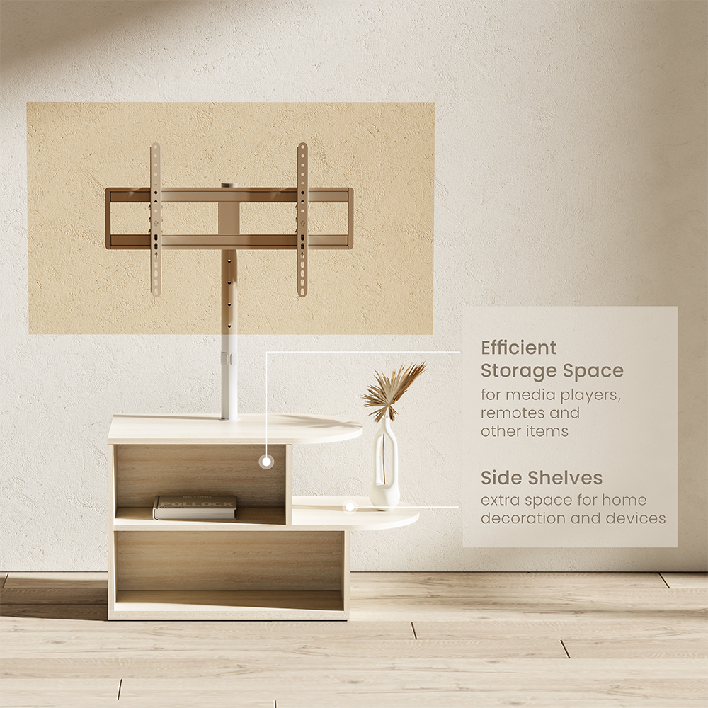 Japanese-Style Studio TV Floor Stand Supplier and Manufacturer- LUMI