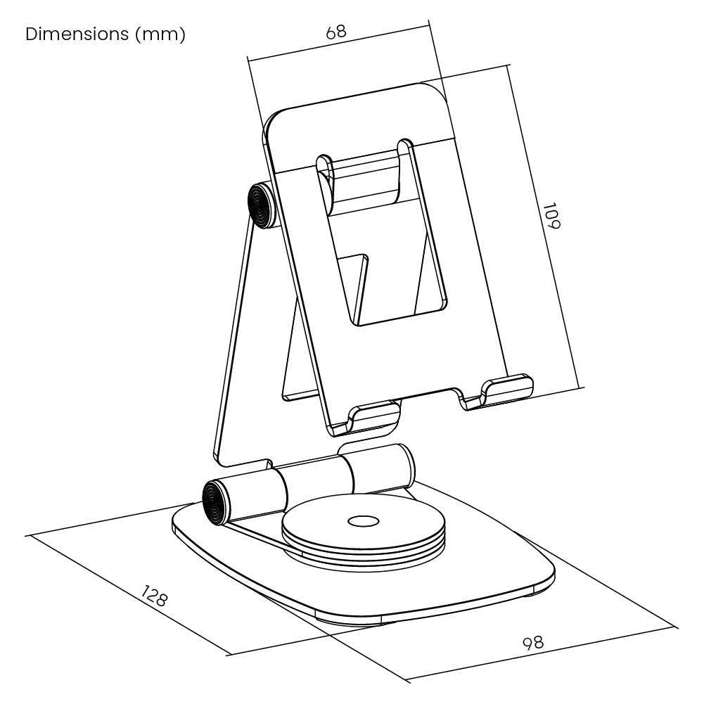 Folding Aluminum Table & Phone Stand with 360° Rotation Supplier and ...