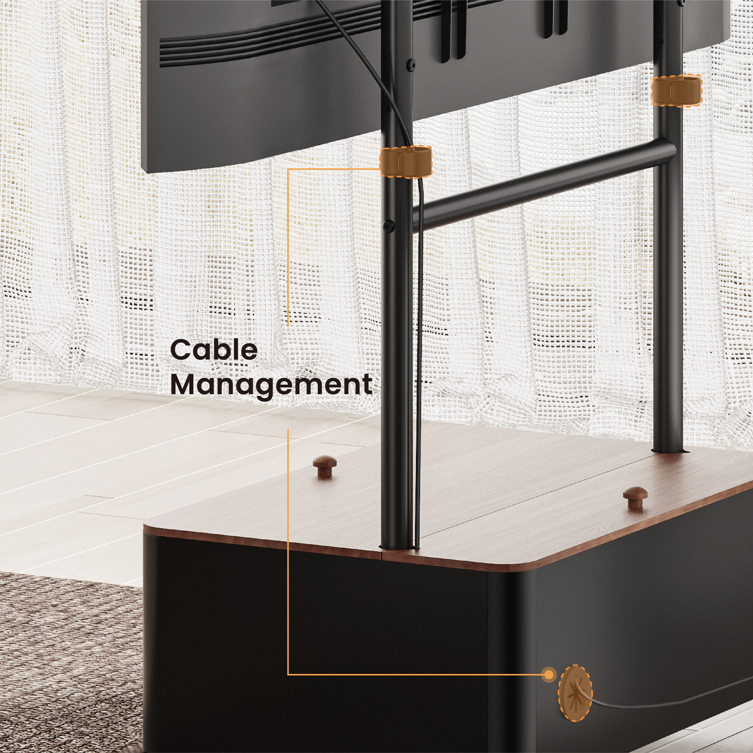 Easel Studio TV Stand With Storage Box Supplier and Manufacturer- LUMI