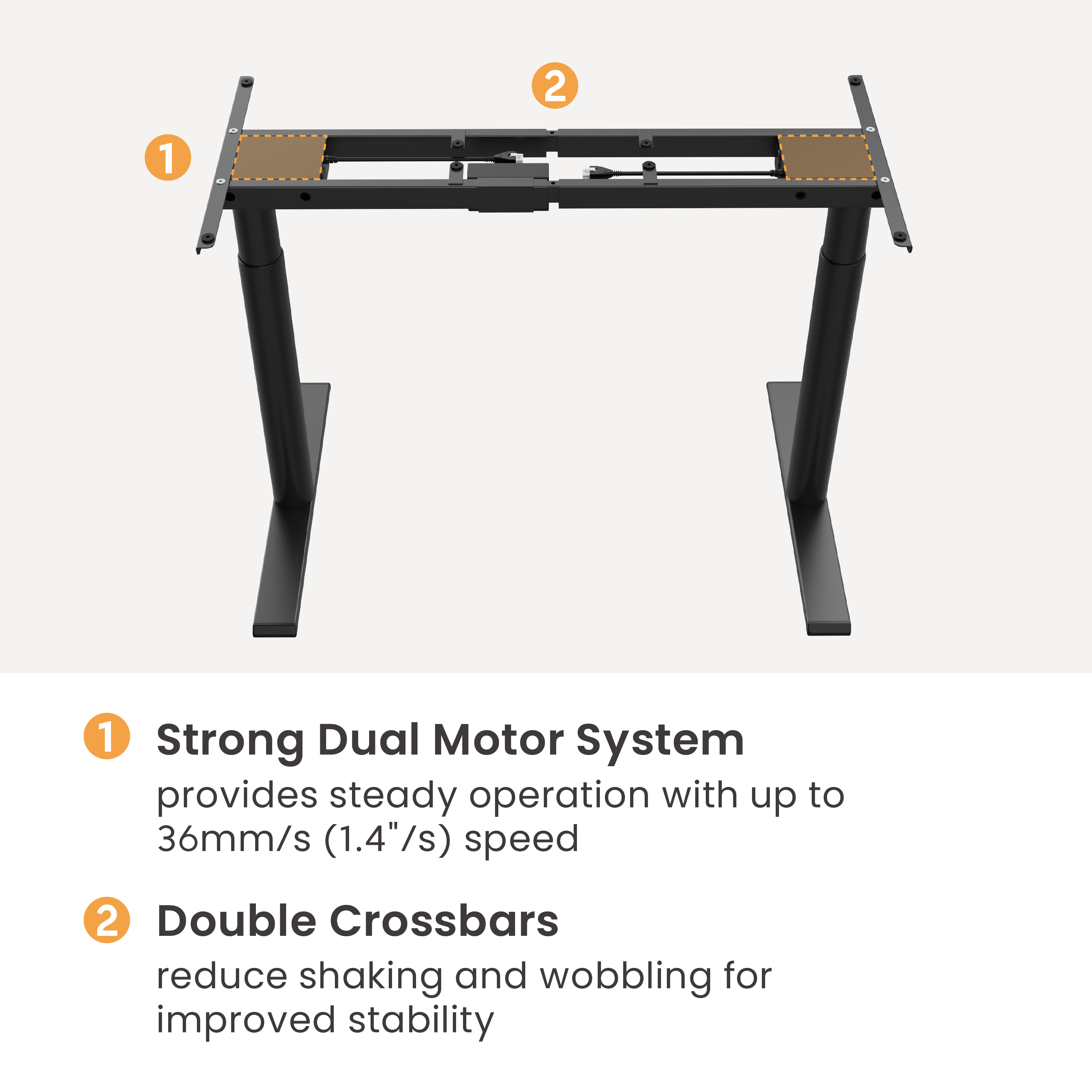 Contemporary 2-Stage Dual-Motor Sit-Stand Desk Supplier and ...