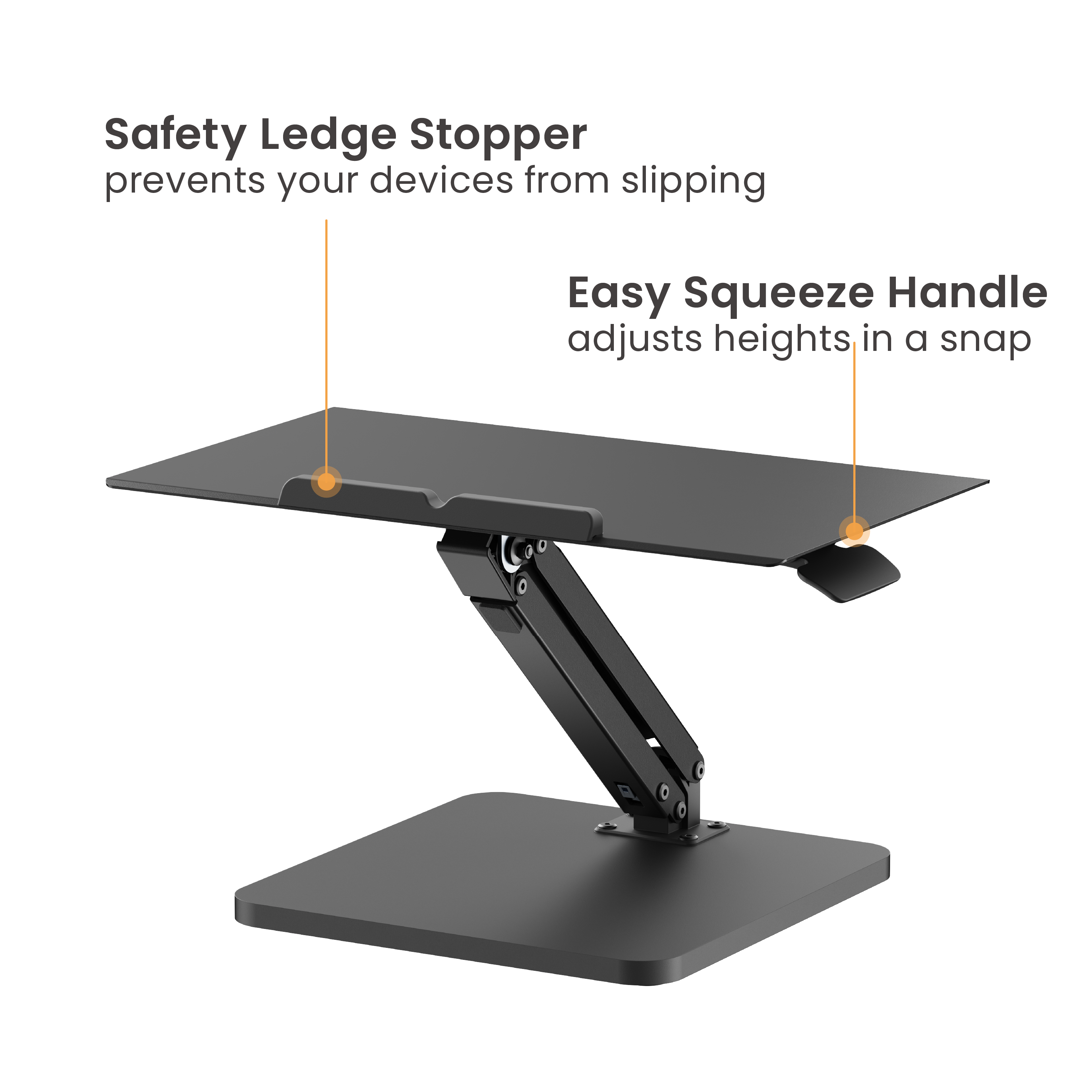 Gas Spring Sit-Stand Desk Converter for Laptop and Mice Supplier and ...