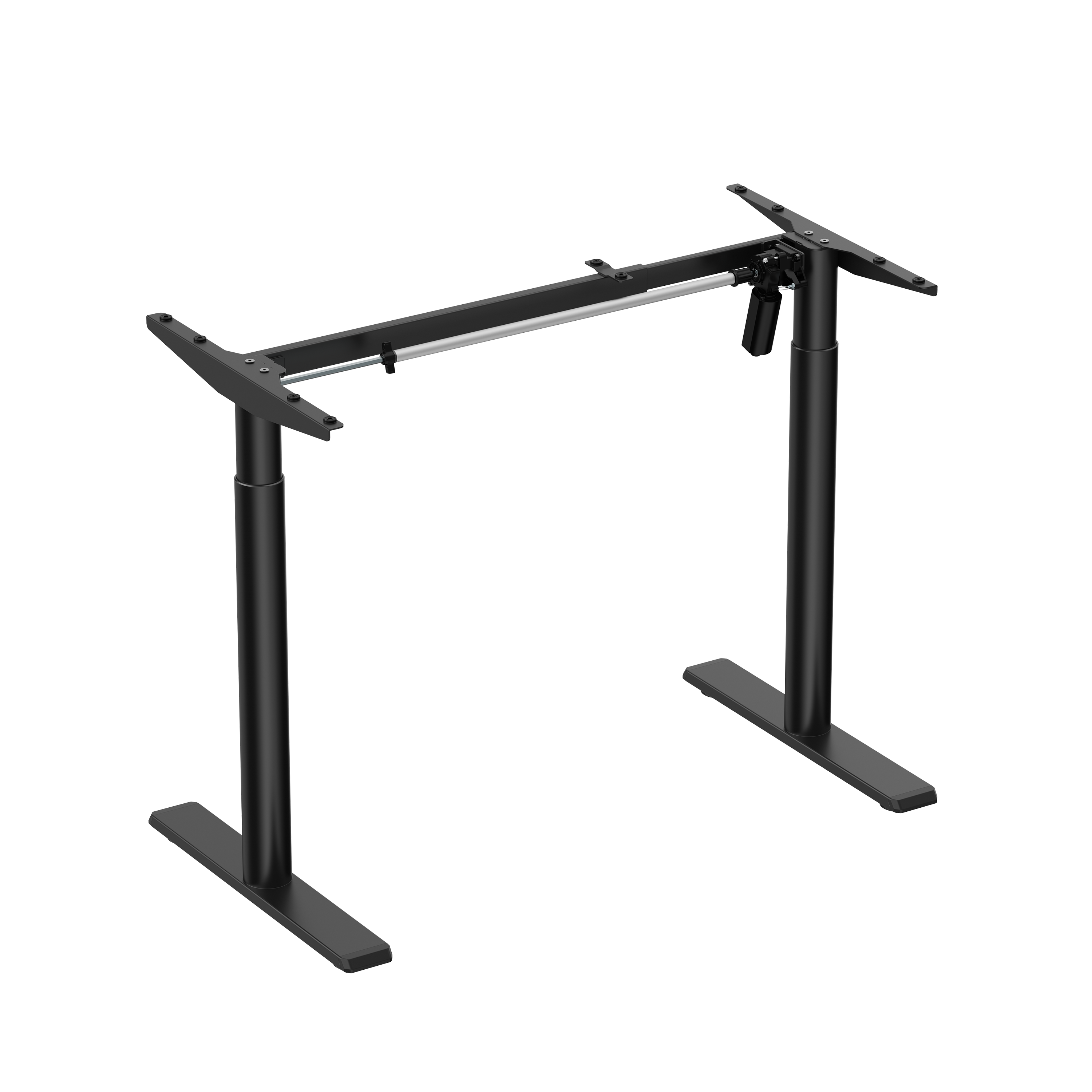 Round Columns 2-Stage Single-Motor Sit-Stand Desk Frame Supplier and ...