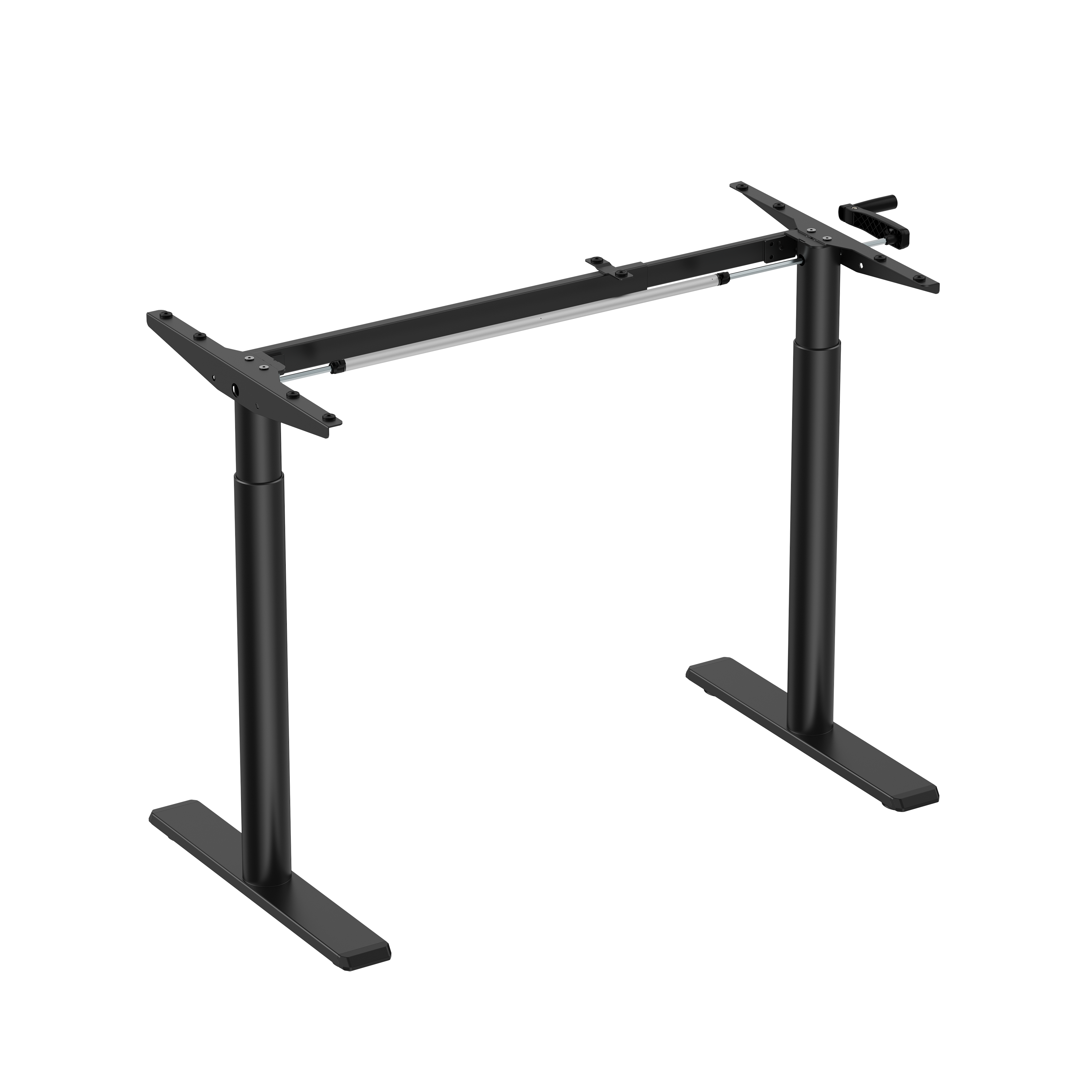 Round Columns Manual Height-Adjustable Desk Frame Supplier and ...