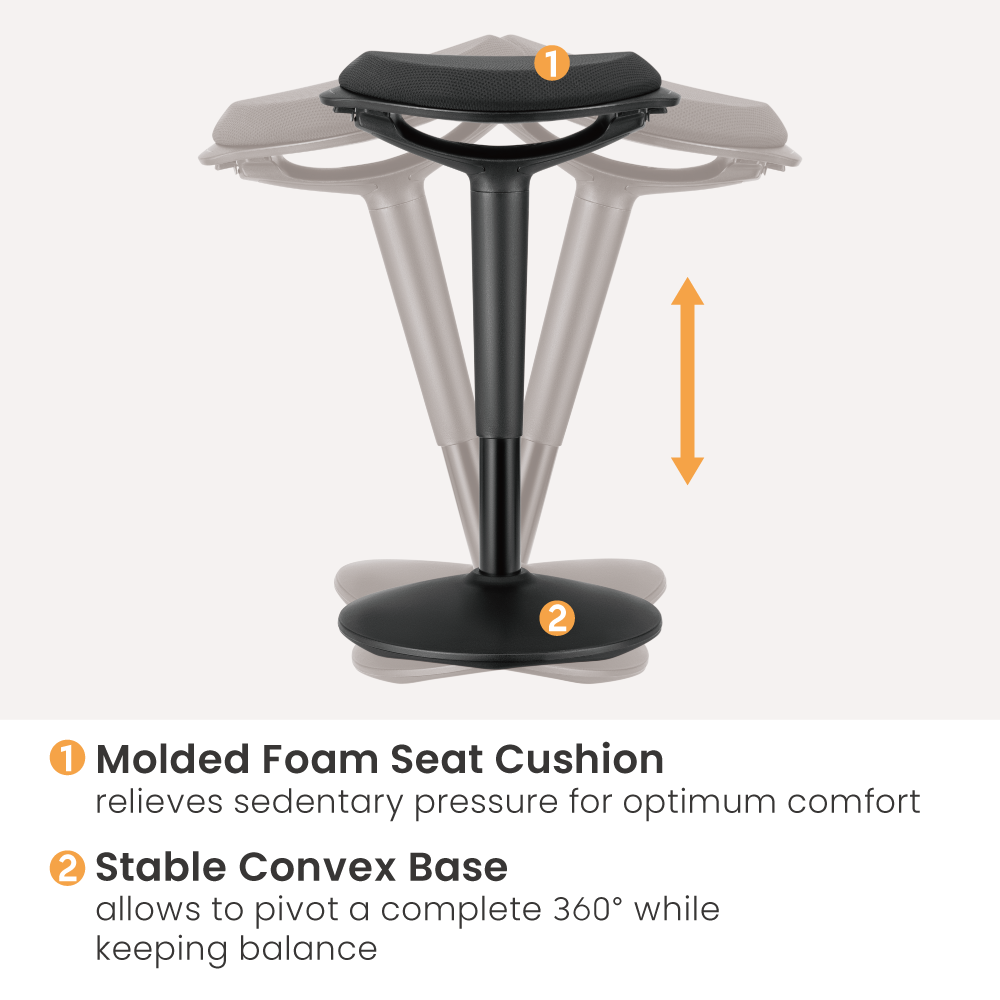 Ergonomic Height Adjustable Wobble Stool Supplier and Manufacturer- LUMI