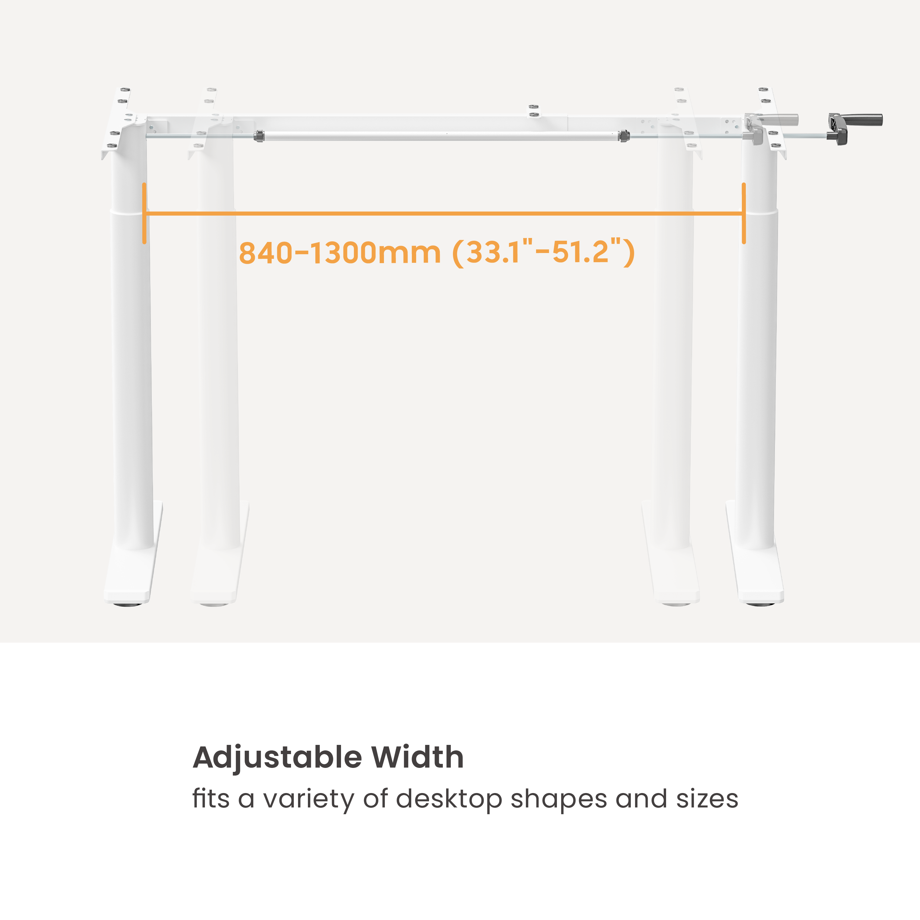 Round Columns Manual Height-Adjustable Desk Frame Supplier and ...