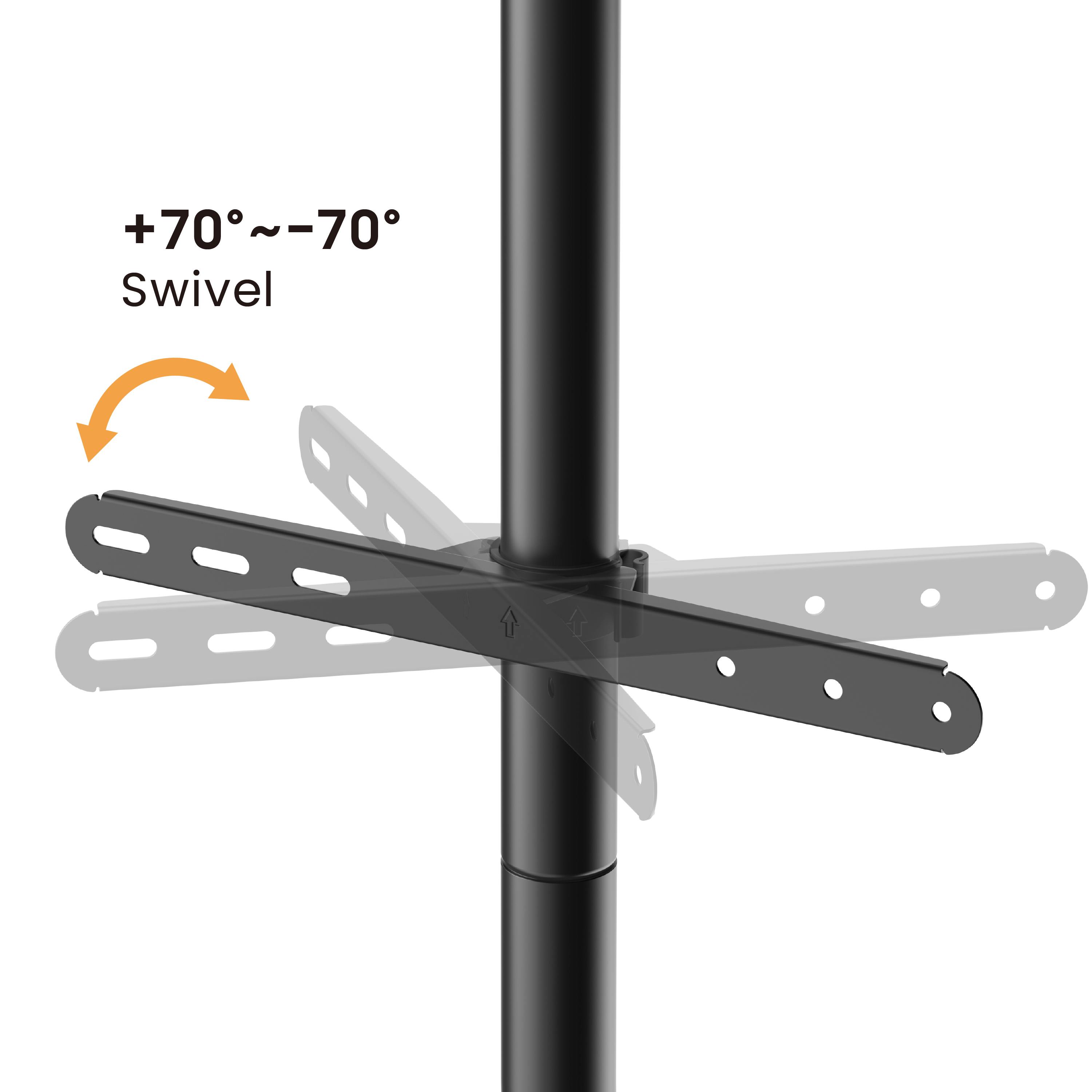 Modernist Linear Swivel Studio TV Floor Stand with V-Base Supplier and ...