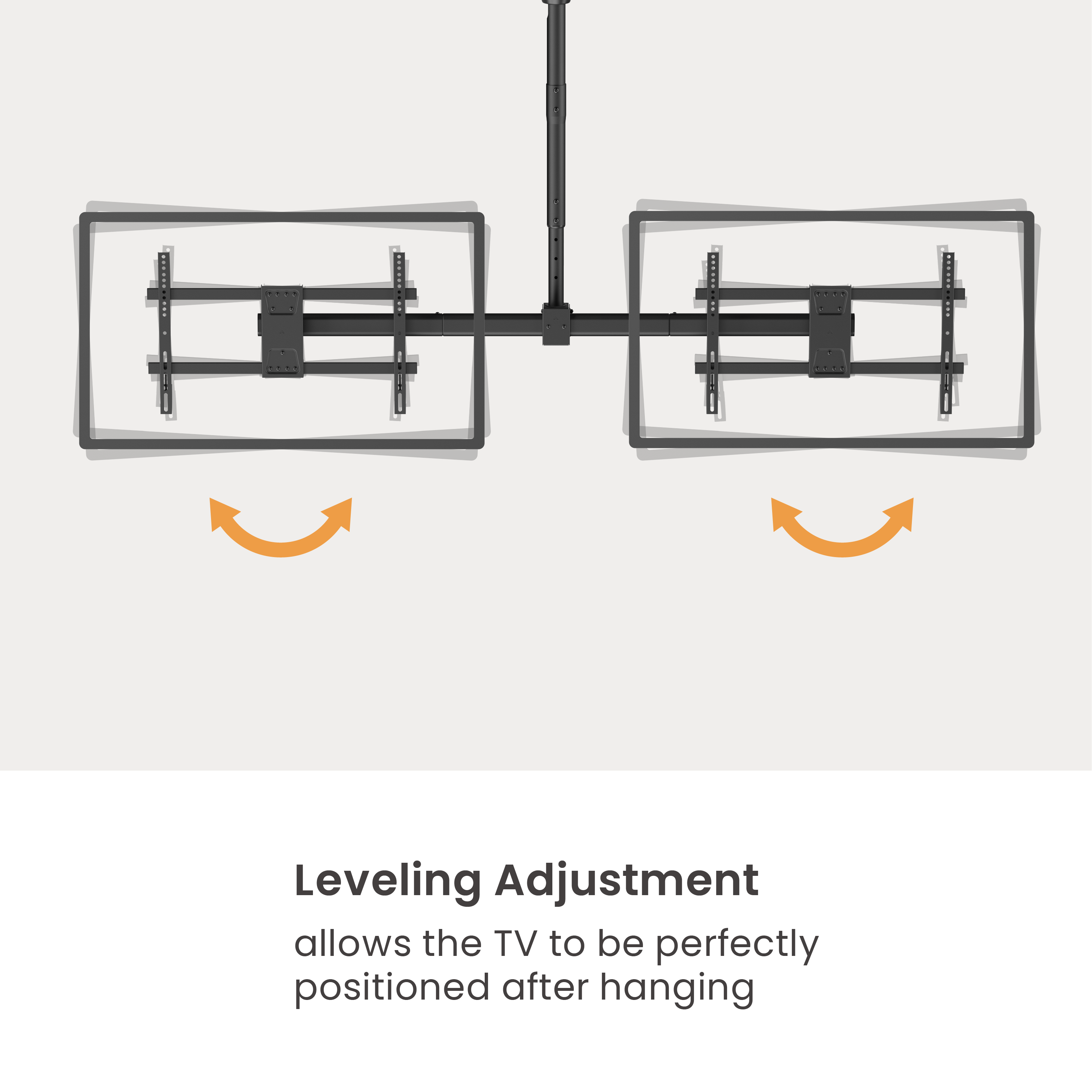 Side-by-Side Dual Screen Heavy-Duty TV Ceiling Mount (Short) Supplier ...