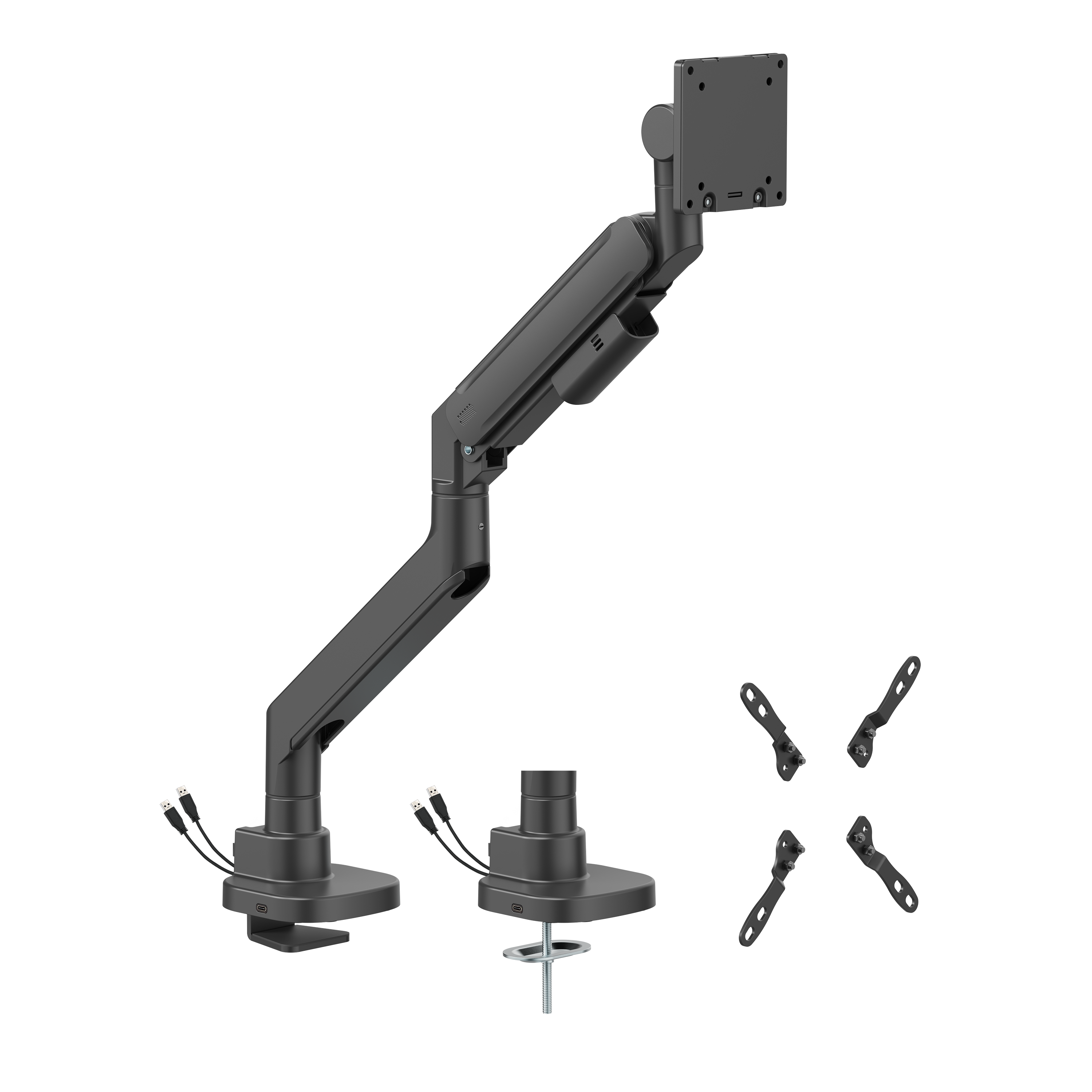 Titan Heavy-Duty Gas Spring Monitor Arm with USB-A/USB-C Ports Supplier ...