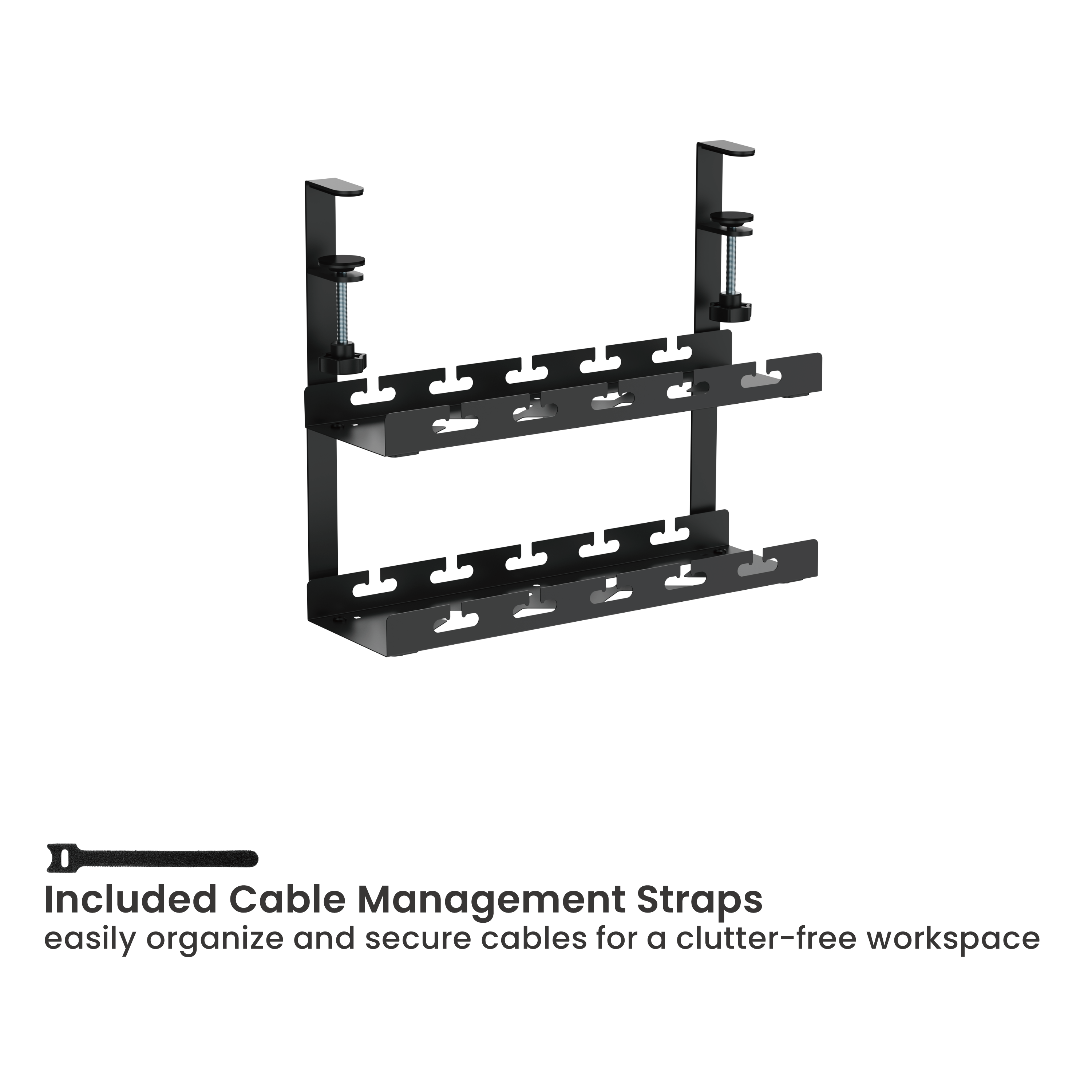 2-Layer Clamp-On Under-Desk Cable Management Tray Supplier and ...