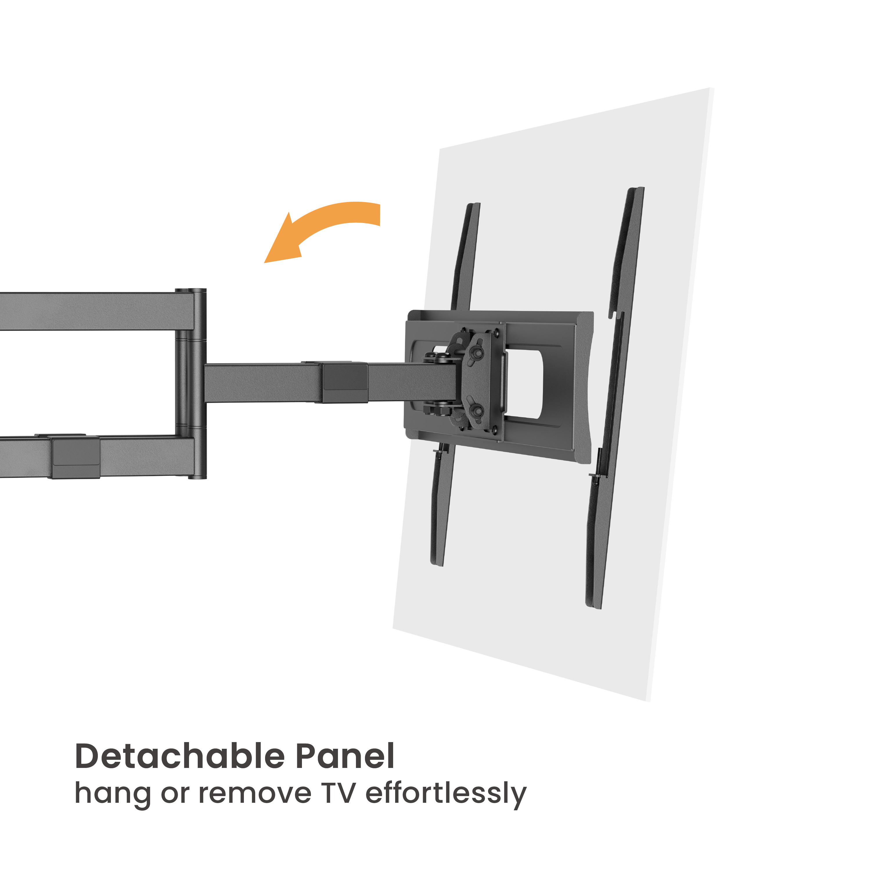 Heavy-Duty Full-Motion TV Wall Mount with Lateral Shift Wall Plate ...