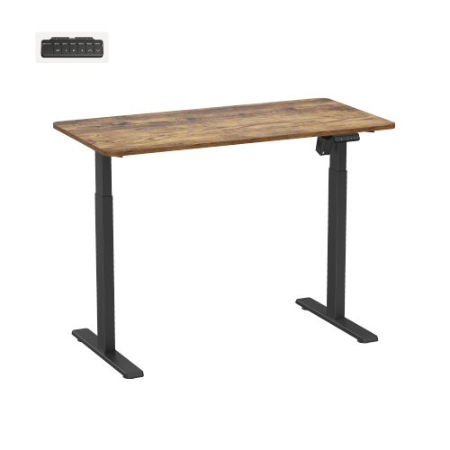 BudgetBoost Standard Column Single-Motor Sit-Stand Desk with Desktop ...
