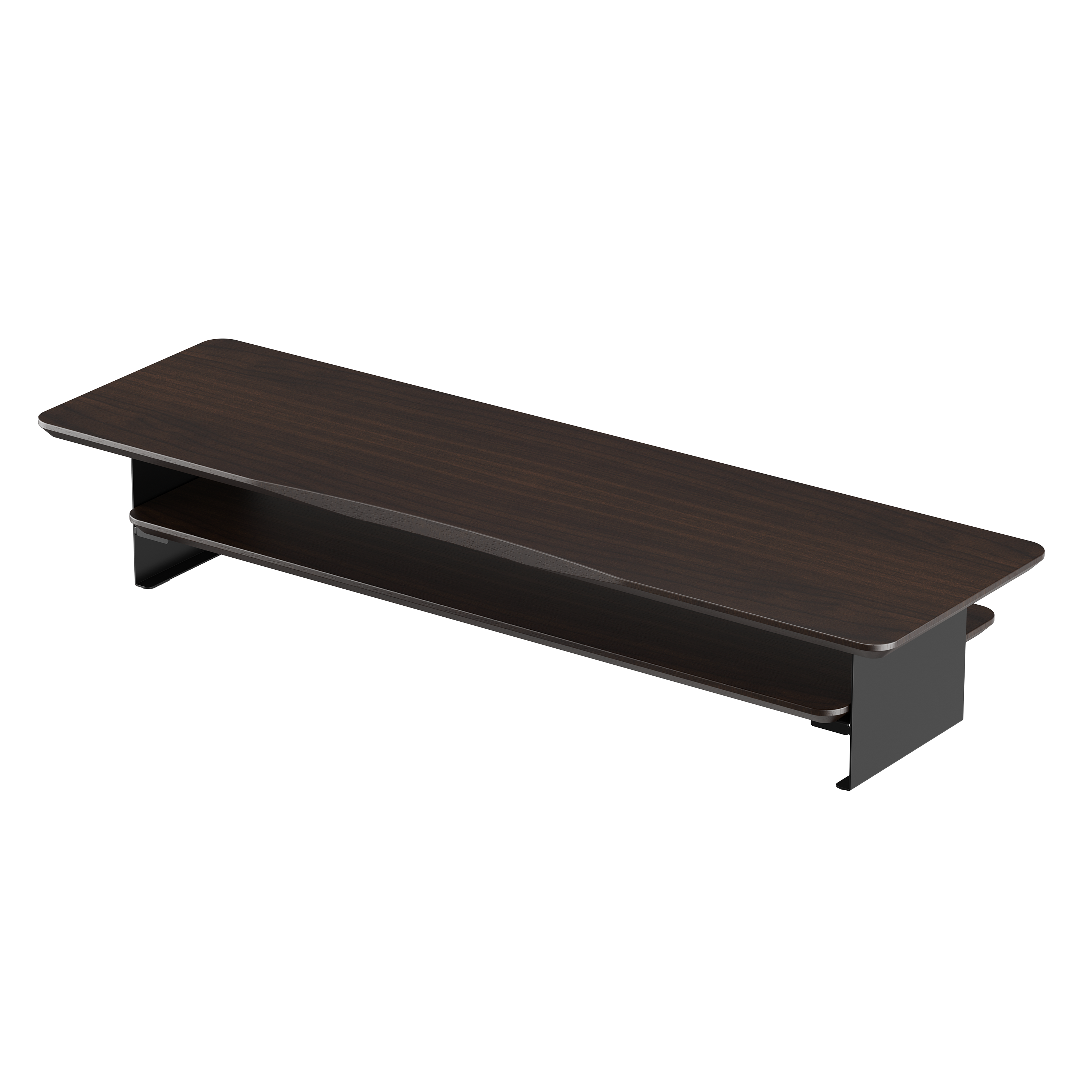 Solid Wood Monitor & Laptop Riser with Storage Shelves (Standard ...