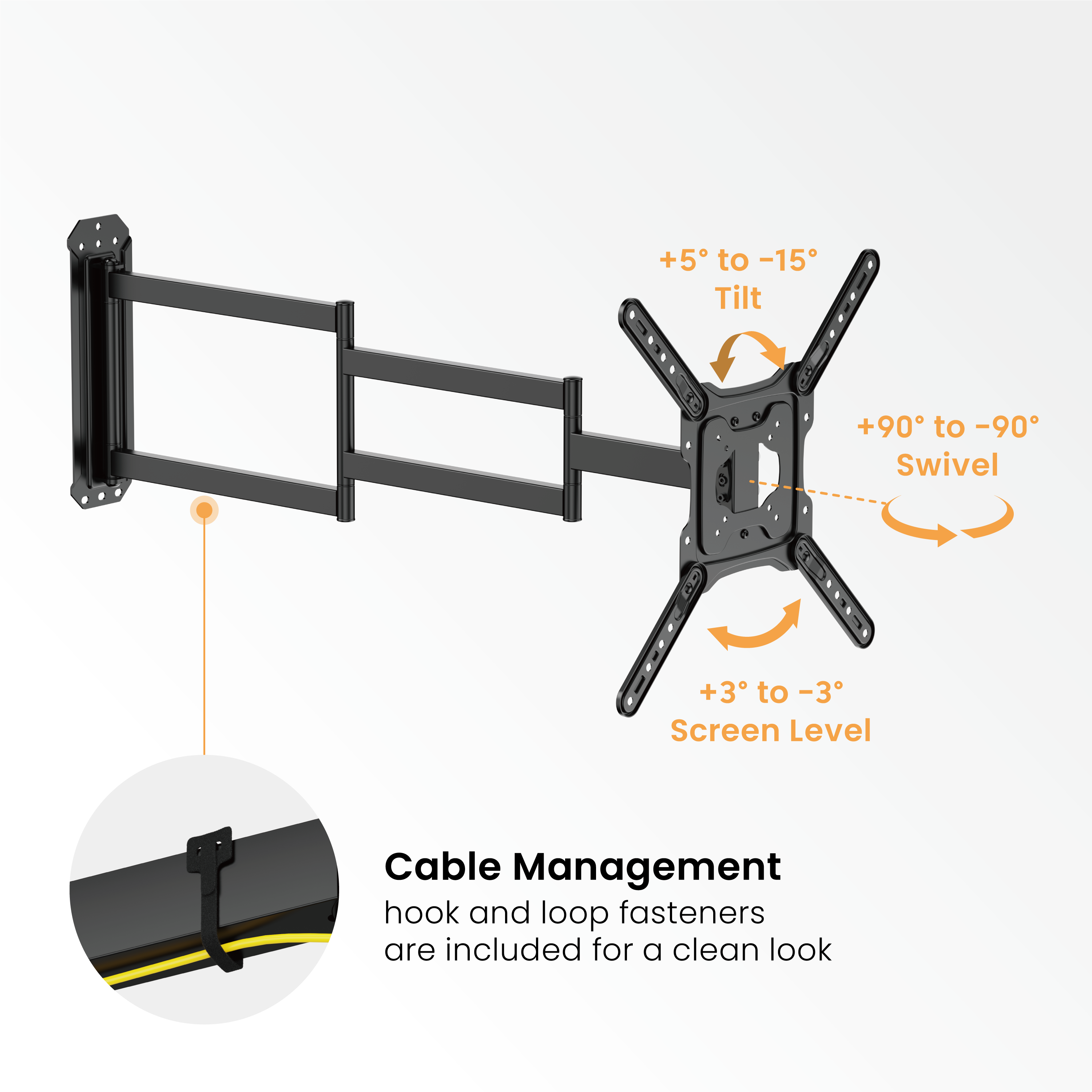 Extra Long Arm Full-Motion TV Wall Mount Supplier and Manufacturer- LUMI