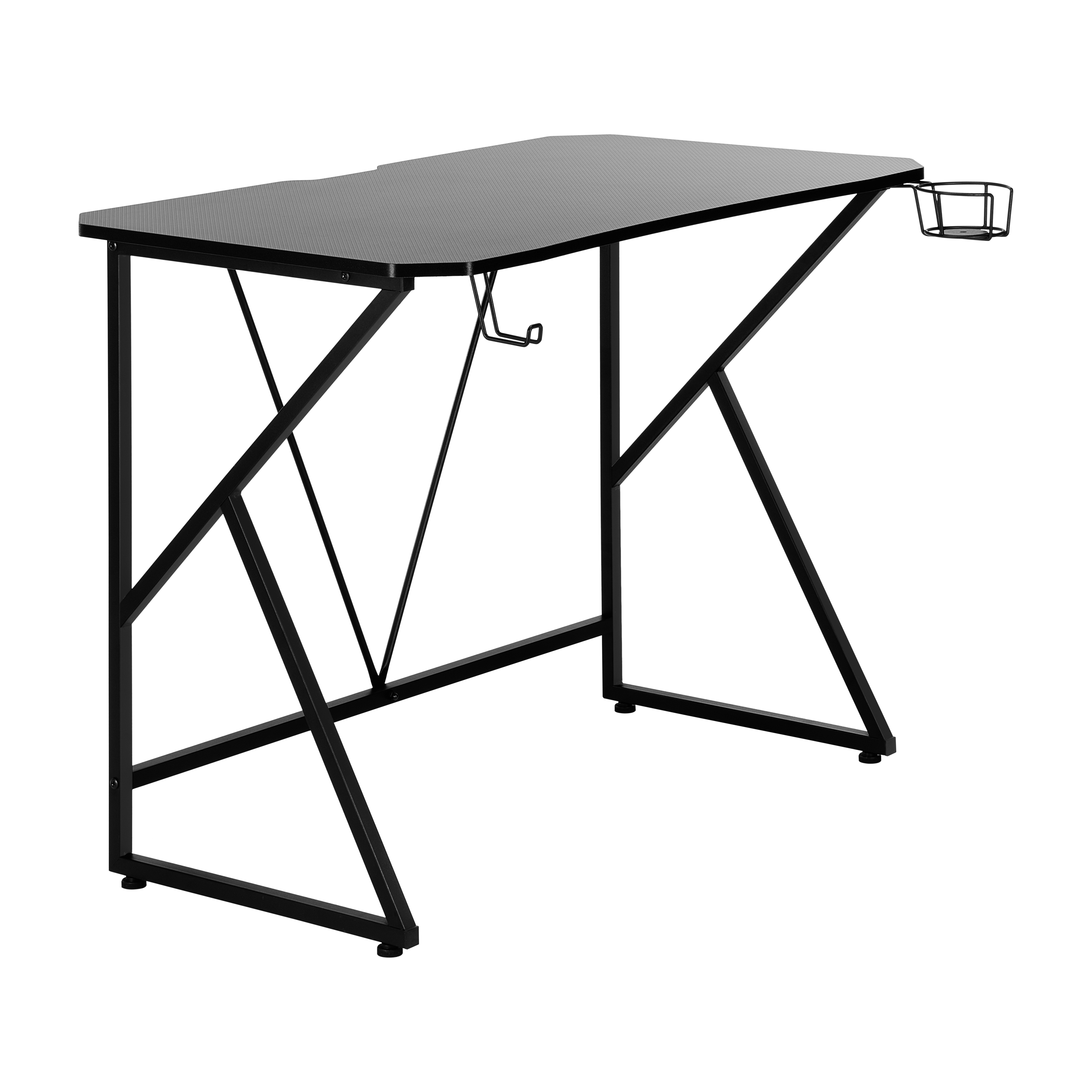 Rectangle Gaming Desk with Headphone & Cup Holders Supplier and ...