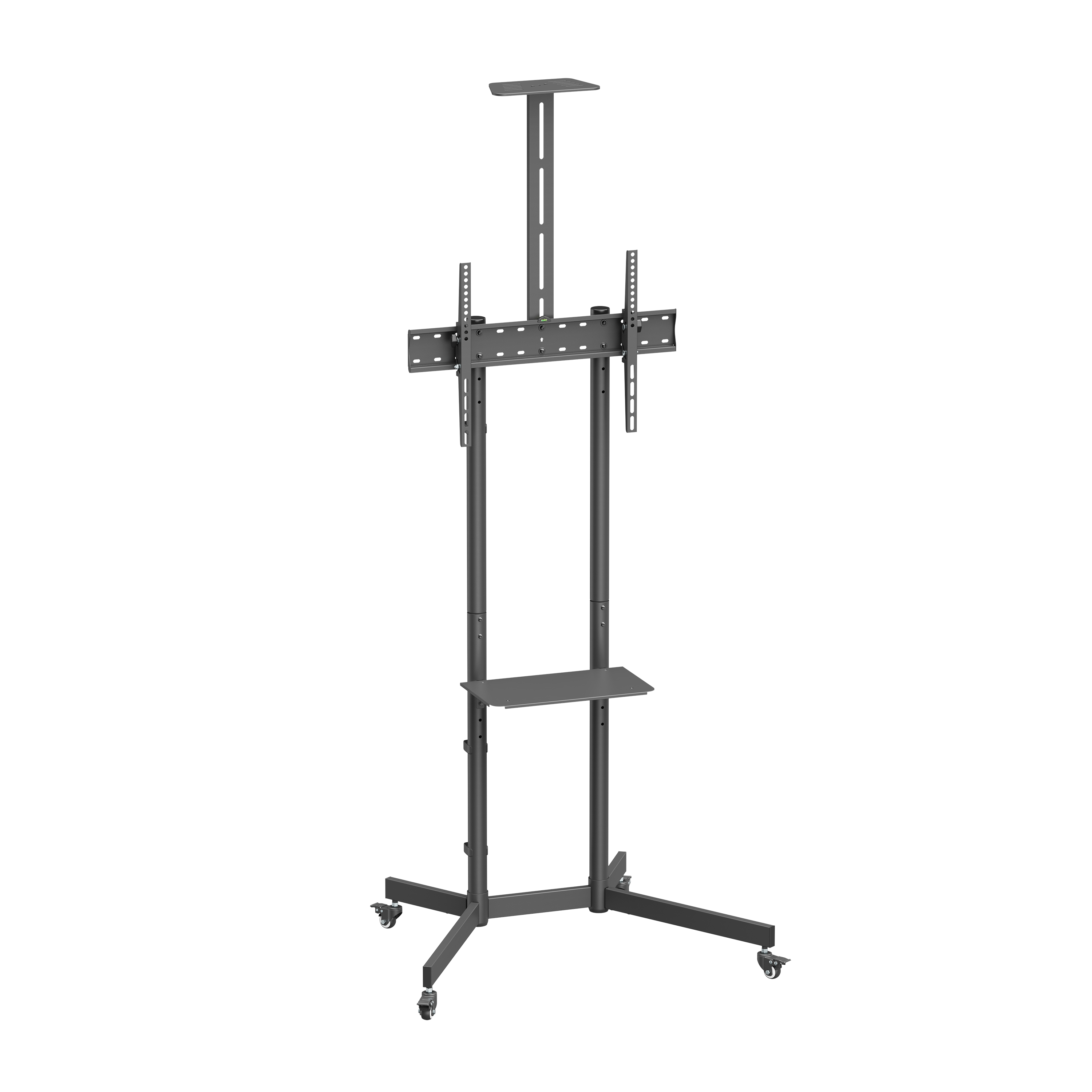 Economy Steel TV Cart with Camera Shelf Supplier and Manufacturer- LUMI