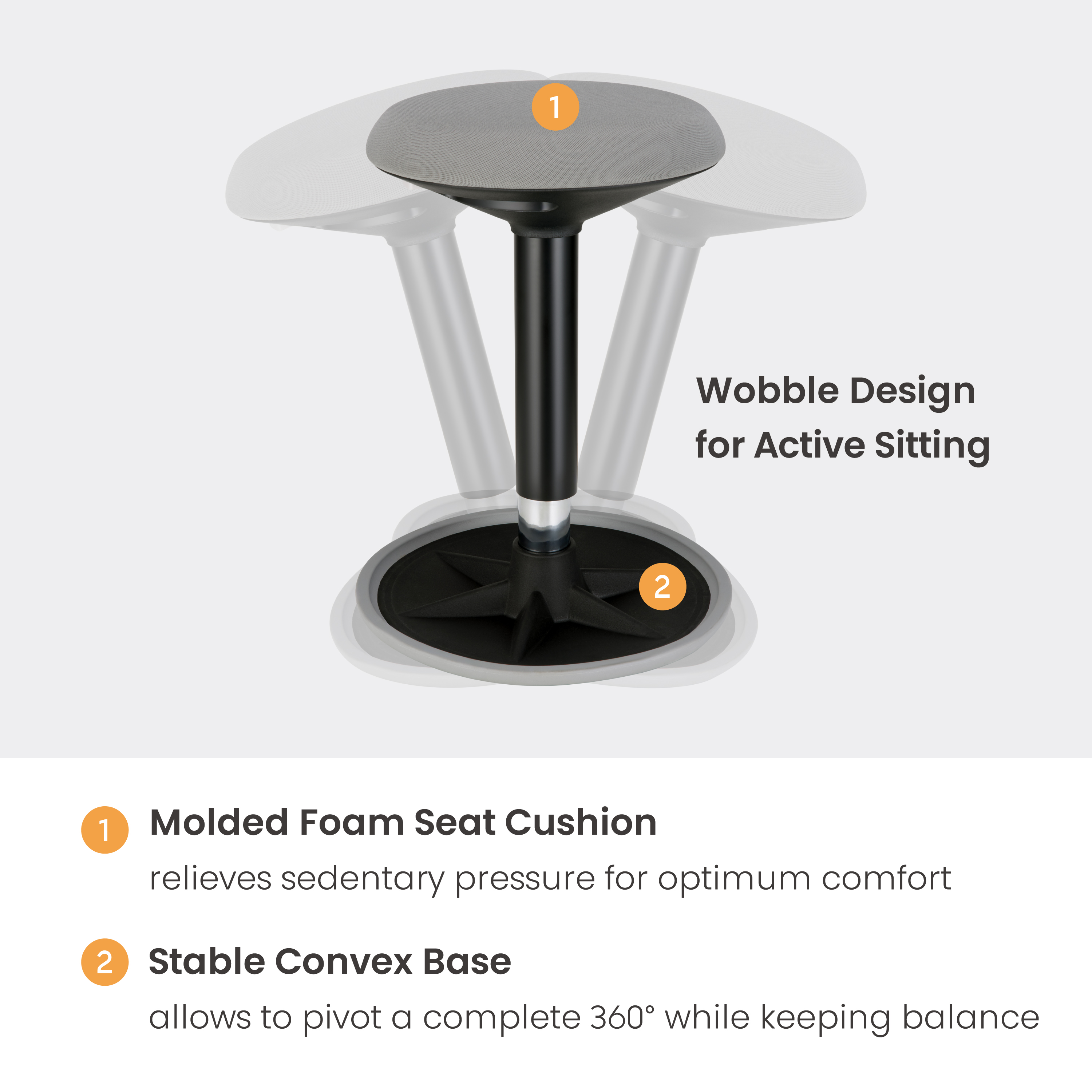 Ergonomic Height-Adjustable Wobble Stool Supplier and Manufacturer- LUMI