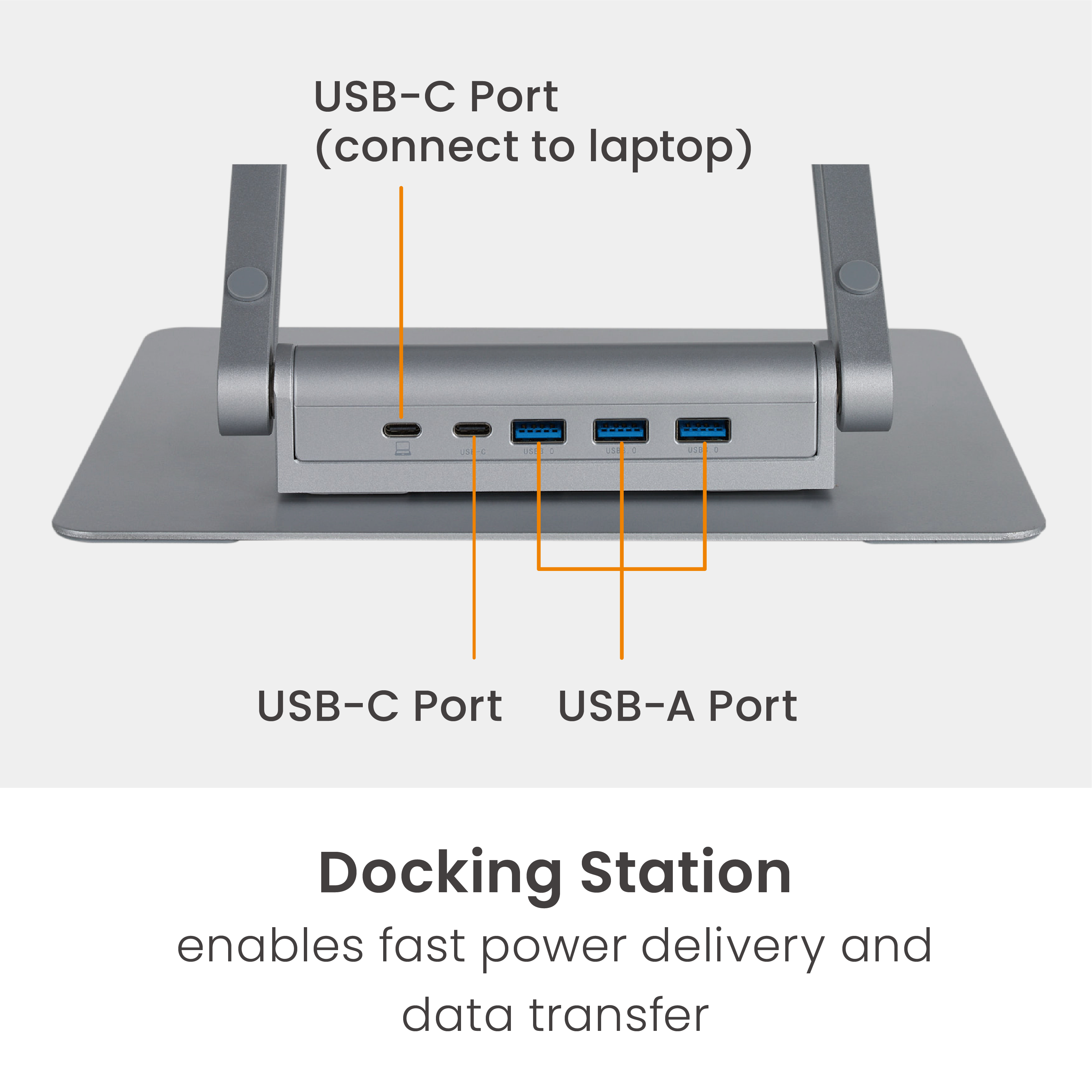 360° Rotating Foldable Laptop Riser with Docking Station Supplier and ...