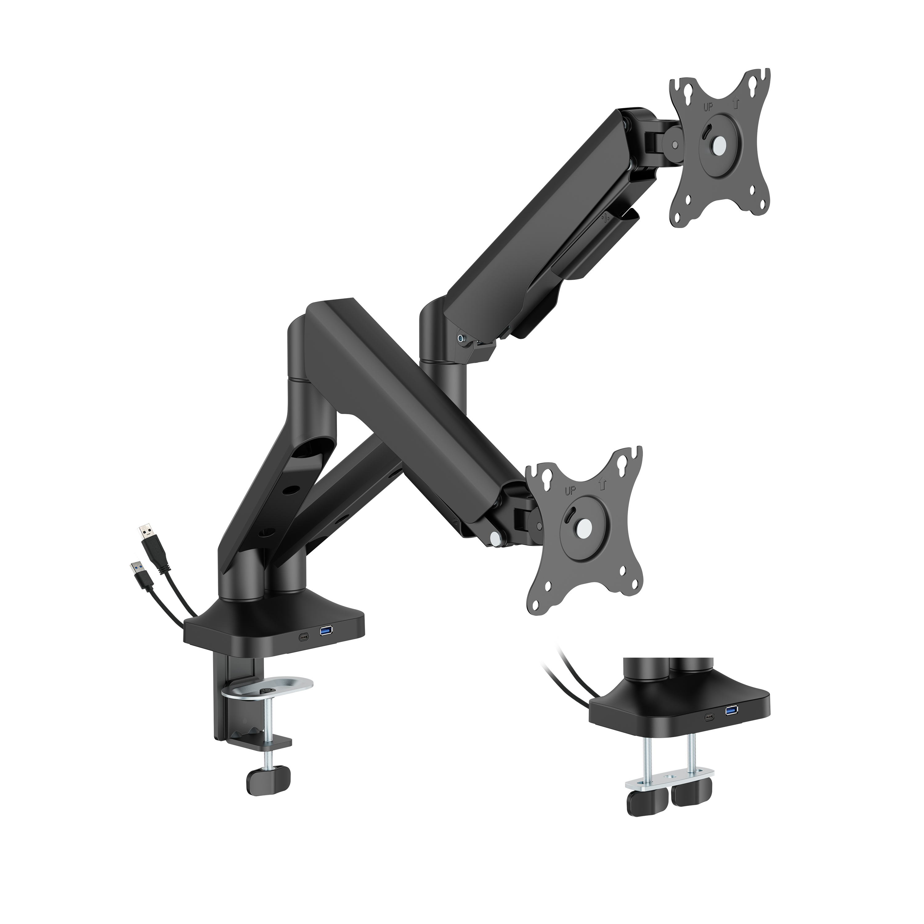 FlexPrecision Cost-Effective Mechanical Spring Dual Monitor Arm with ...