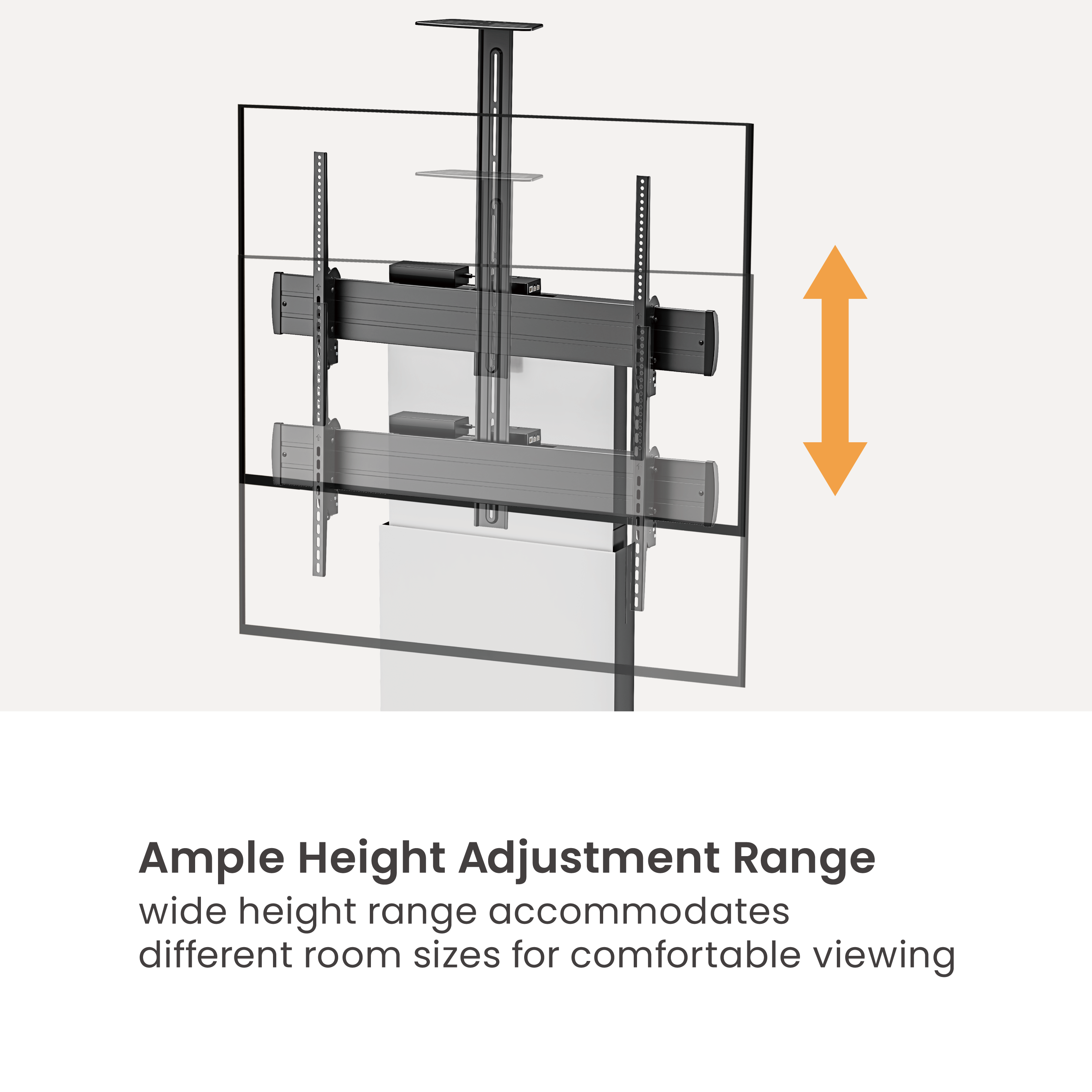 Modern Motorized Height Adjustable TV Cart Supplier and Manufacturer- LUMI