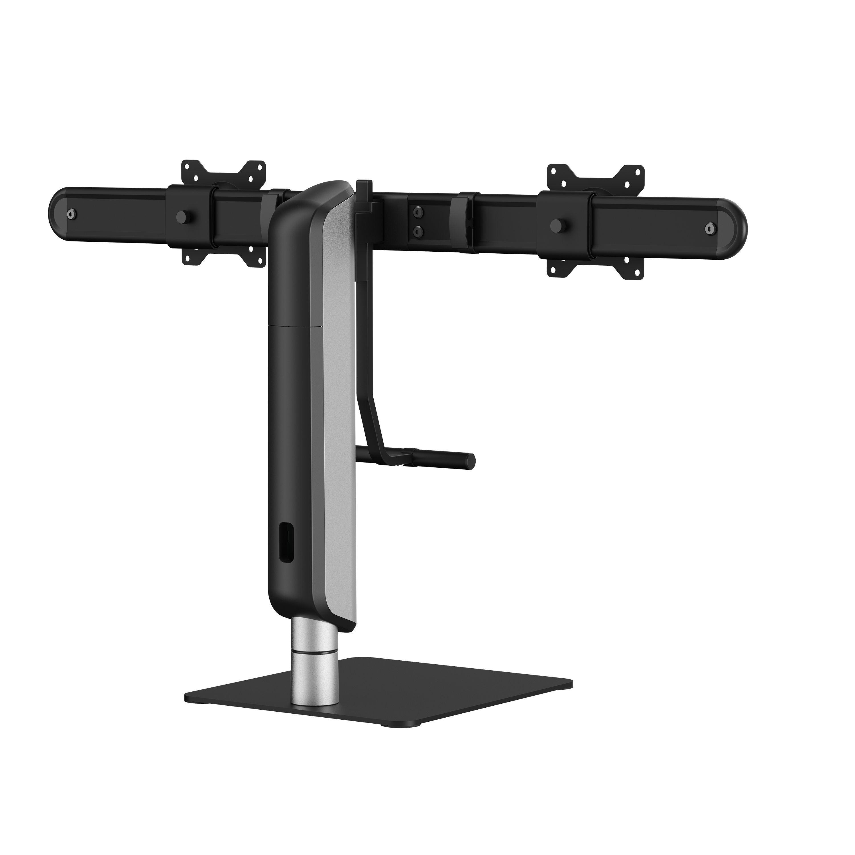 Heavy-Duty Vertical Lift Free-Standing Dual-Screen Monitor Stand ...