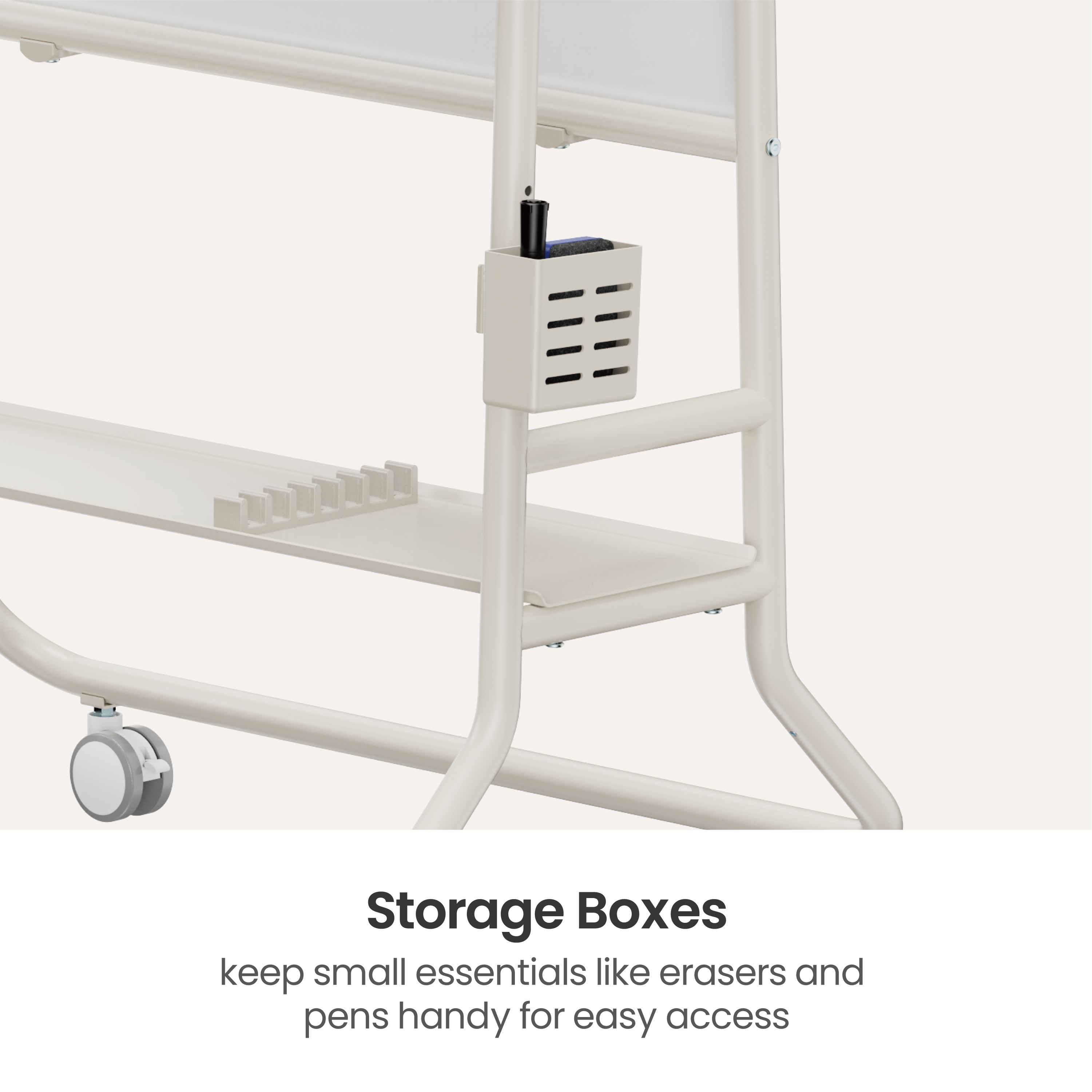 Mobile Whiteboard Storage Cart with Two Whiteboards Supplier and ...