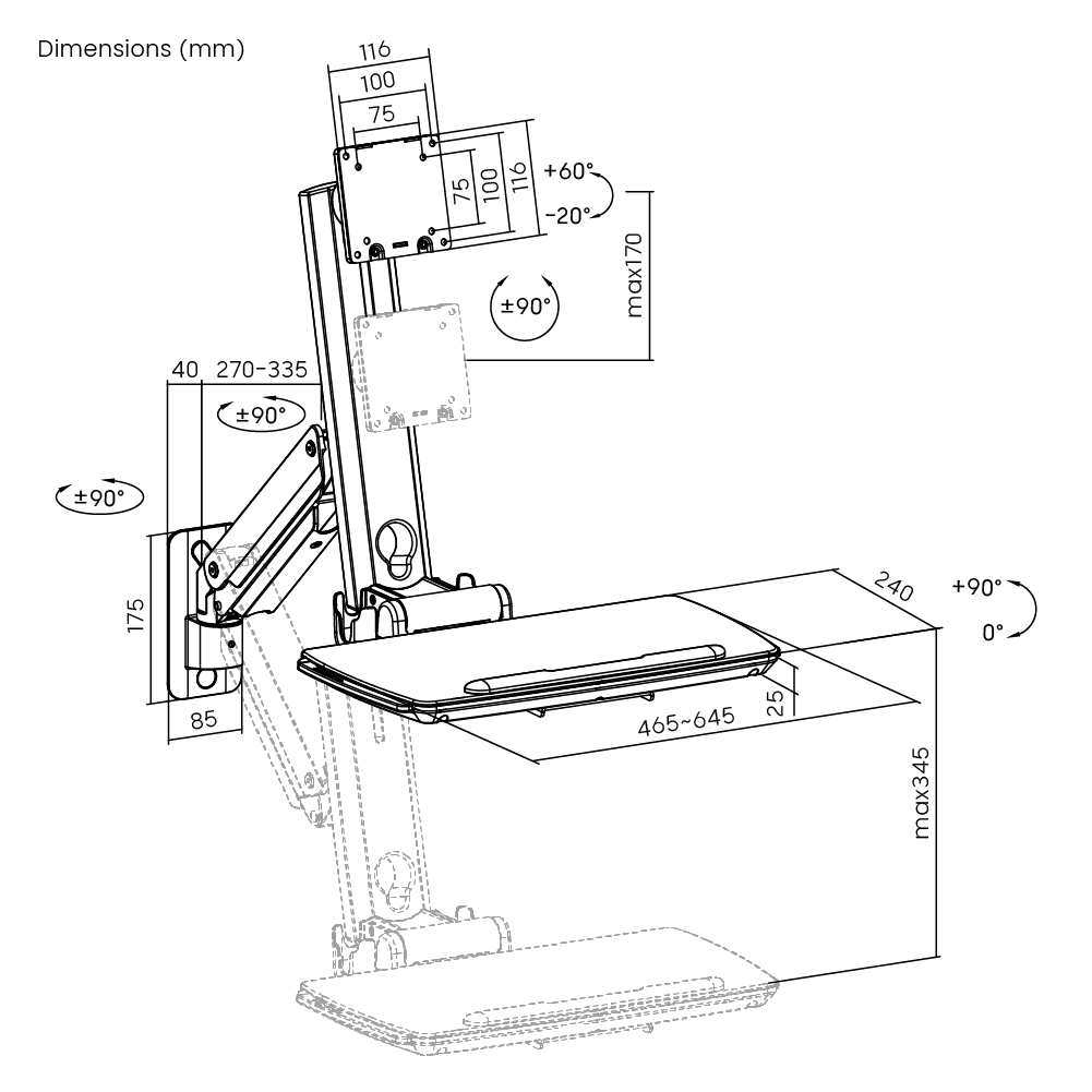 Heavy-Duty Medical Wall-Mounted Workstation Supplier and Manufacturer- LUMI