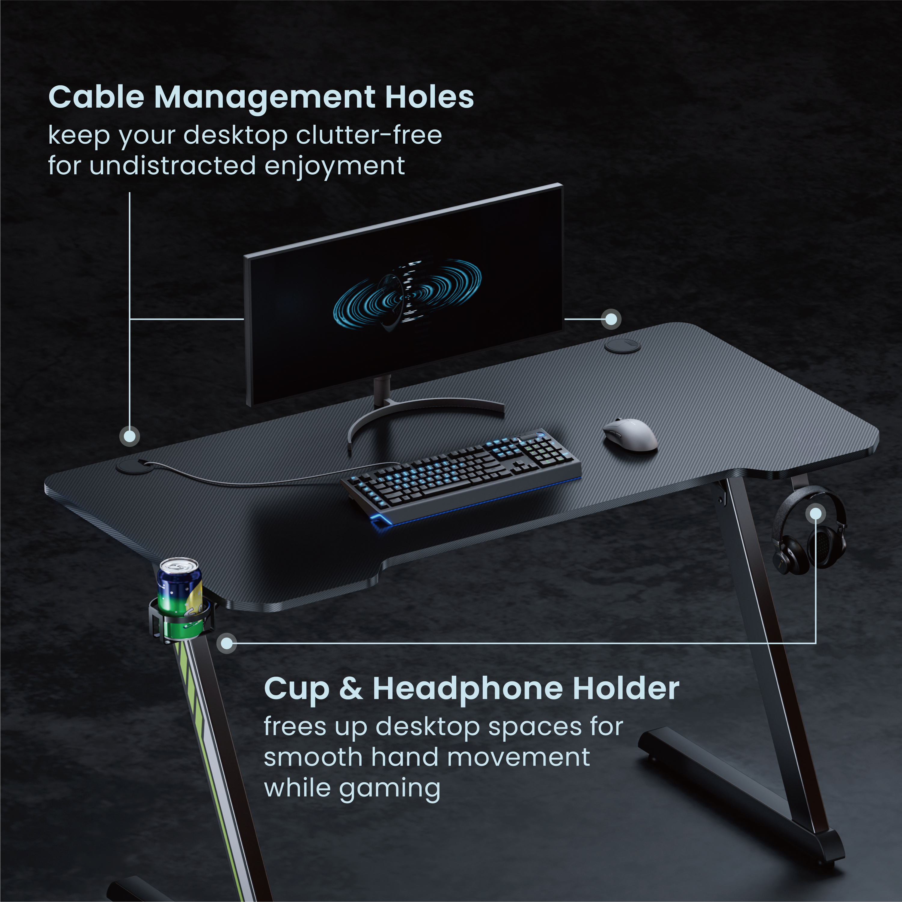 Stylish gaming desk store