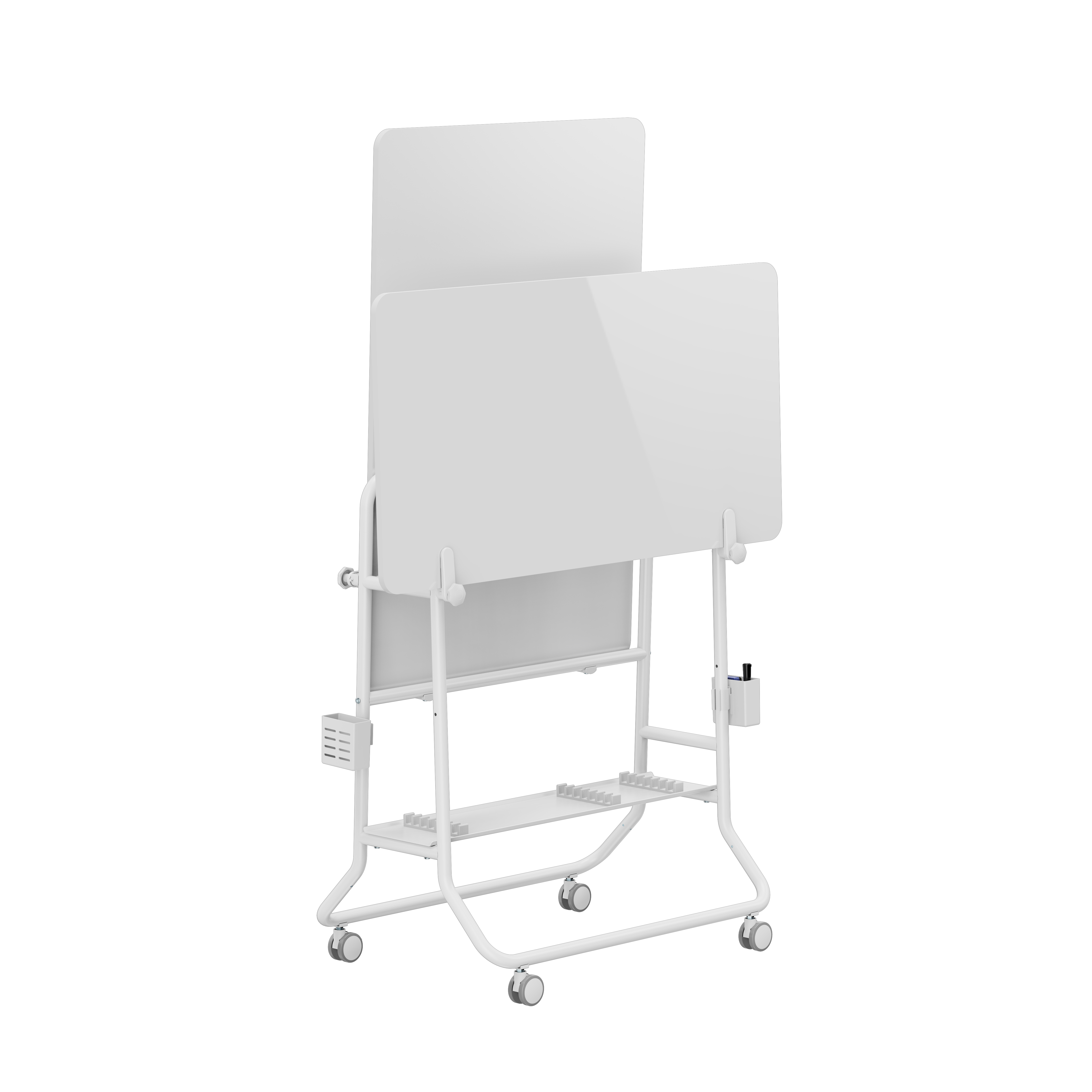 Mobile Whiteboard Storage Cart with Two Whiteboards Supplier and ...