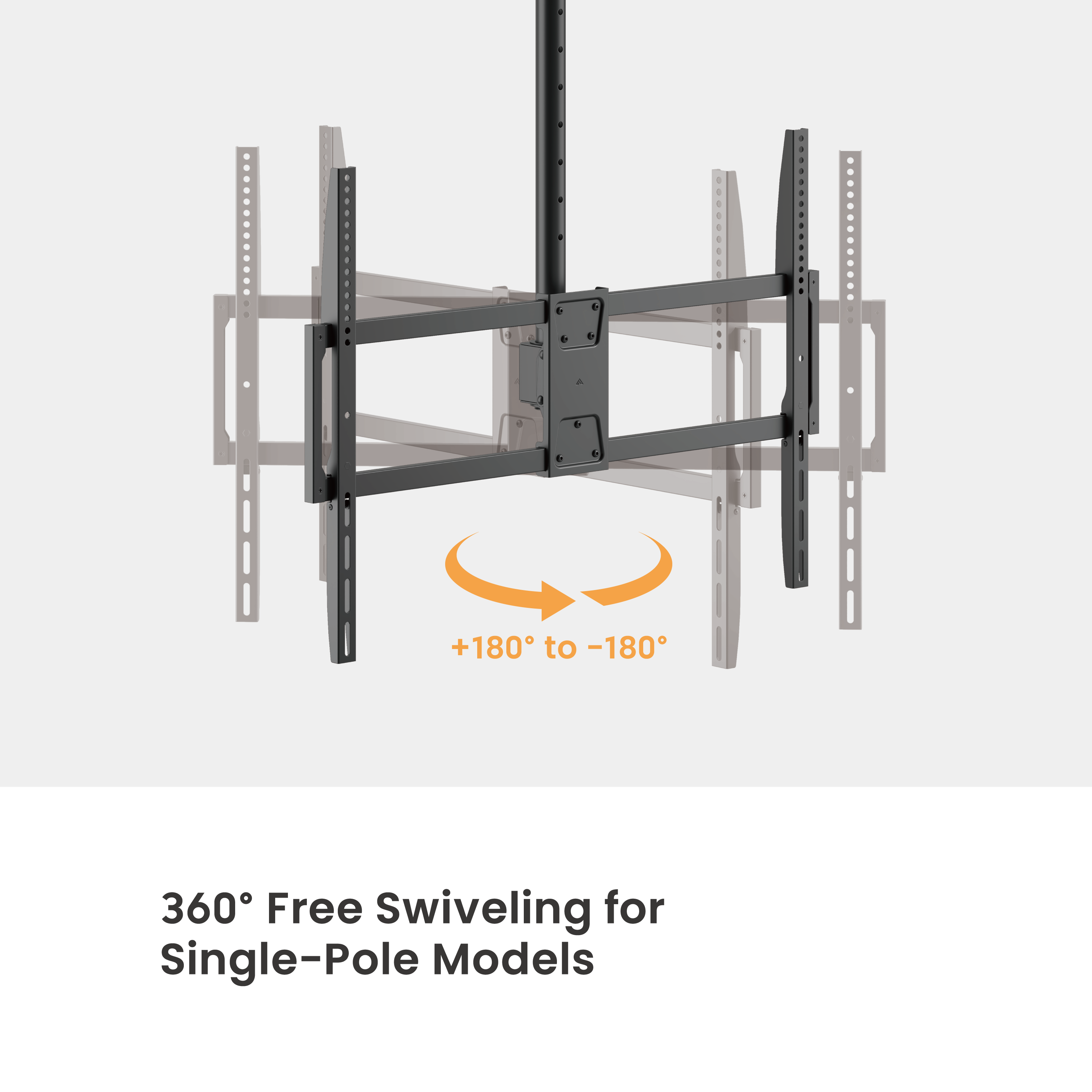 Single-Pole Cost-Effective Heavy-Duty Ceiling Mount for Large TVs ...