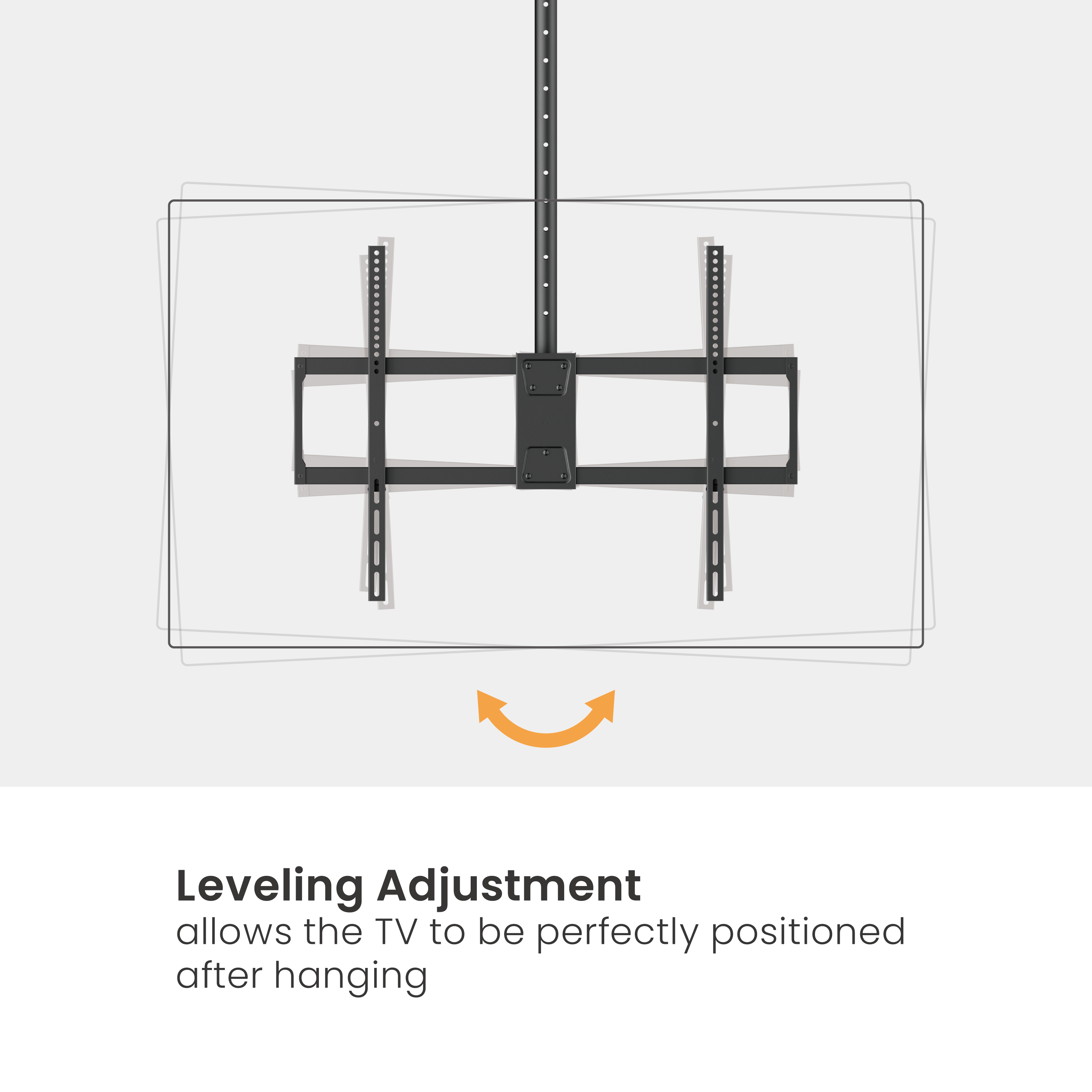 Single-Pole Cost-Effective Heavy-Duty Ceiling Mount for Large TVs ...