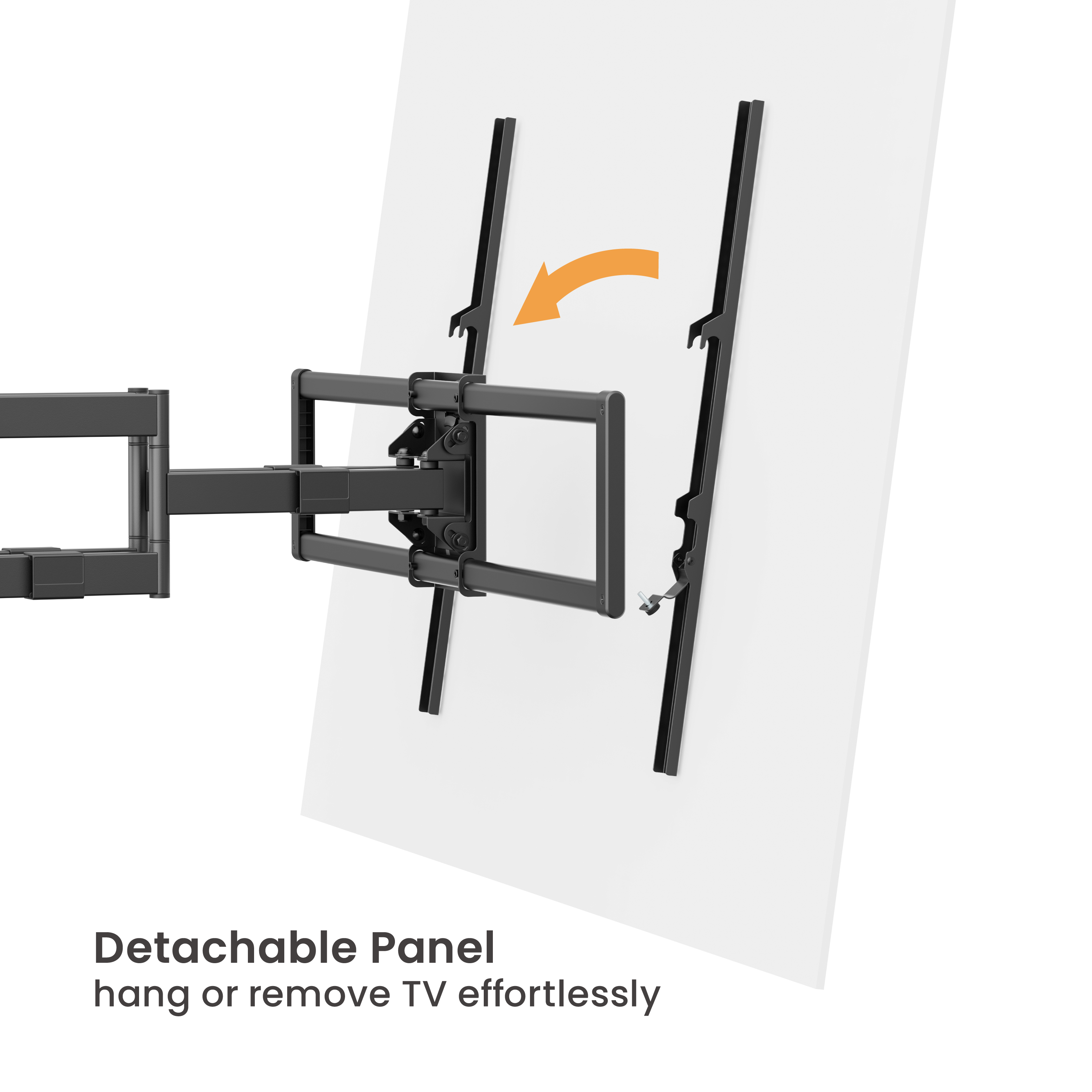 Heavy-Duty Full-Motion TV Wall Mount with Lateral Shift Wall Plate ...