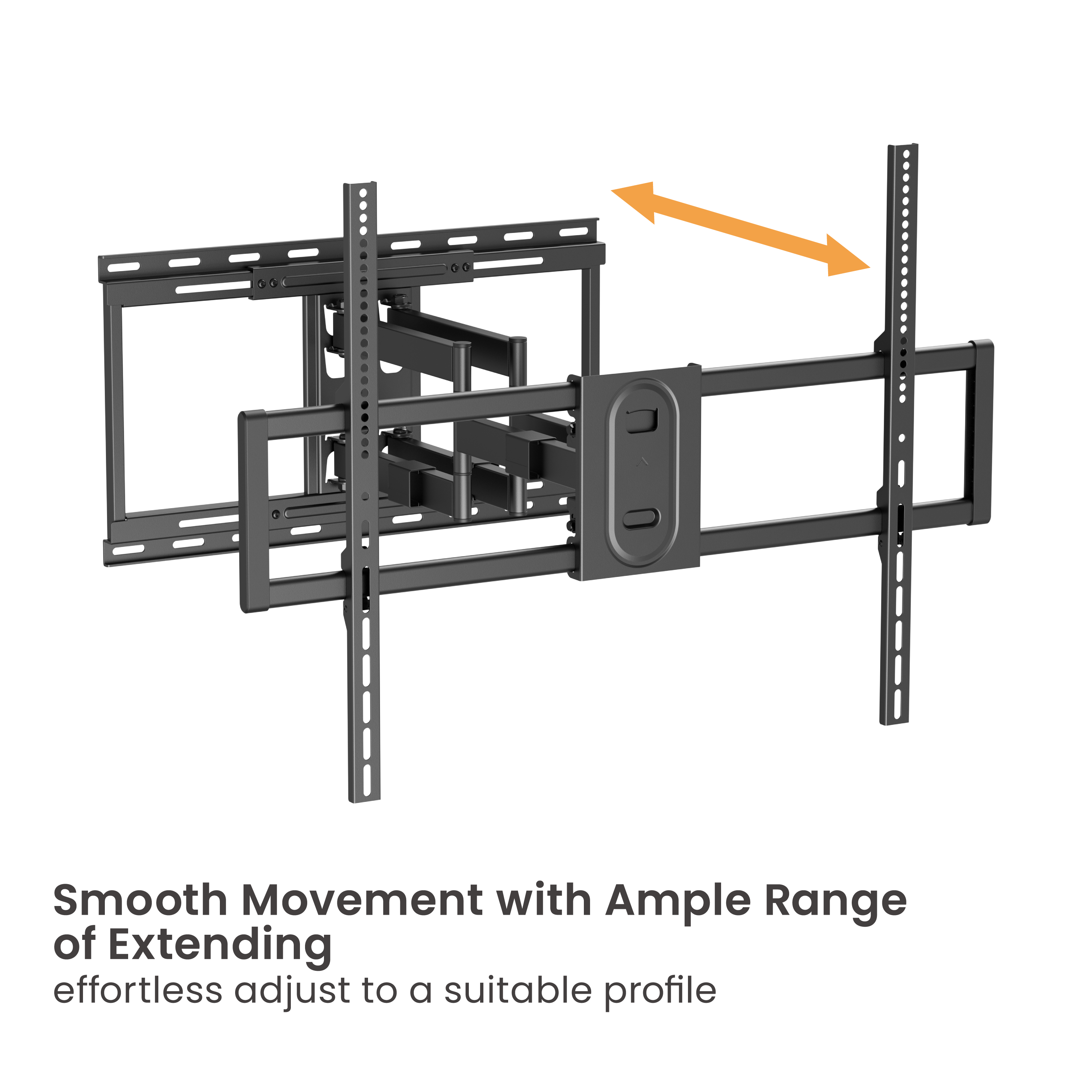 Heavy-Duty Full-Motion TV Wall Mount with Lateral Shift Wall Plate ...