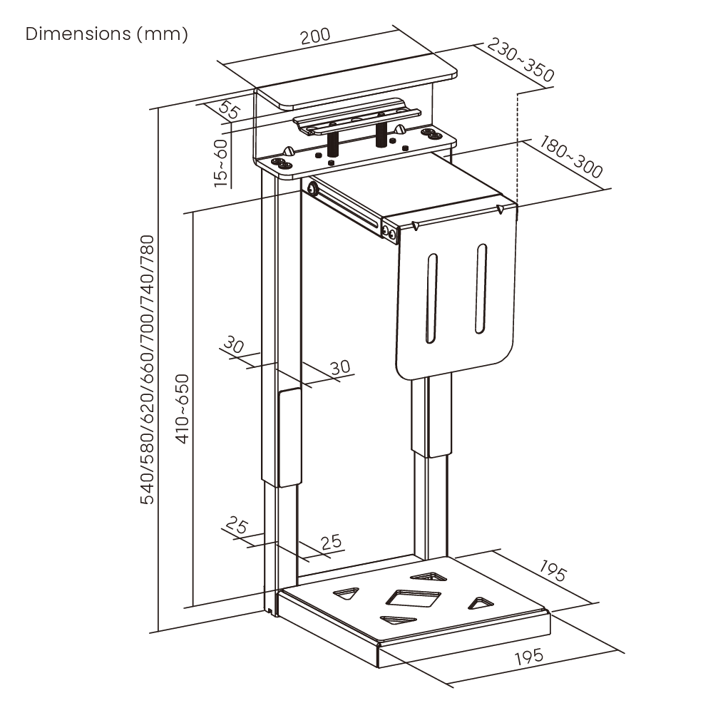 Clamp-On Adjustable CPU Holder with Sliding Top Plate Supplier and ...