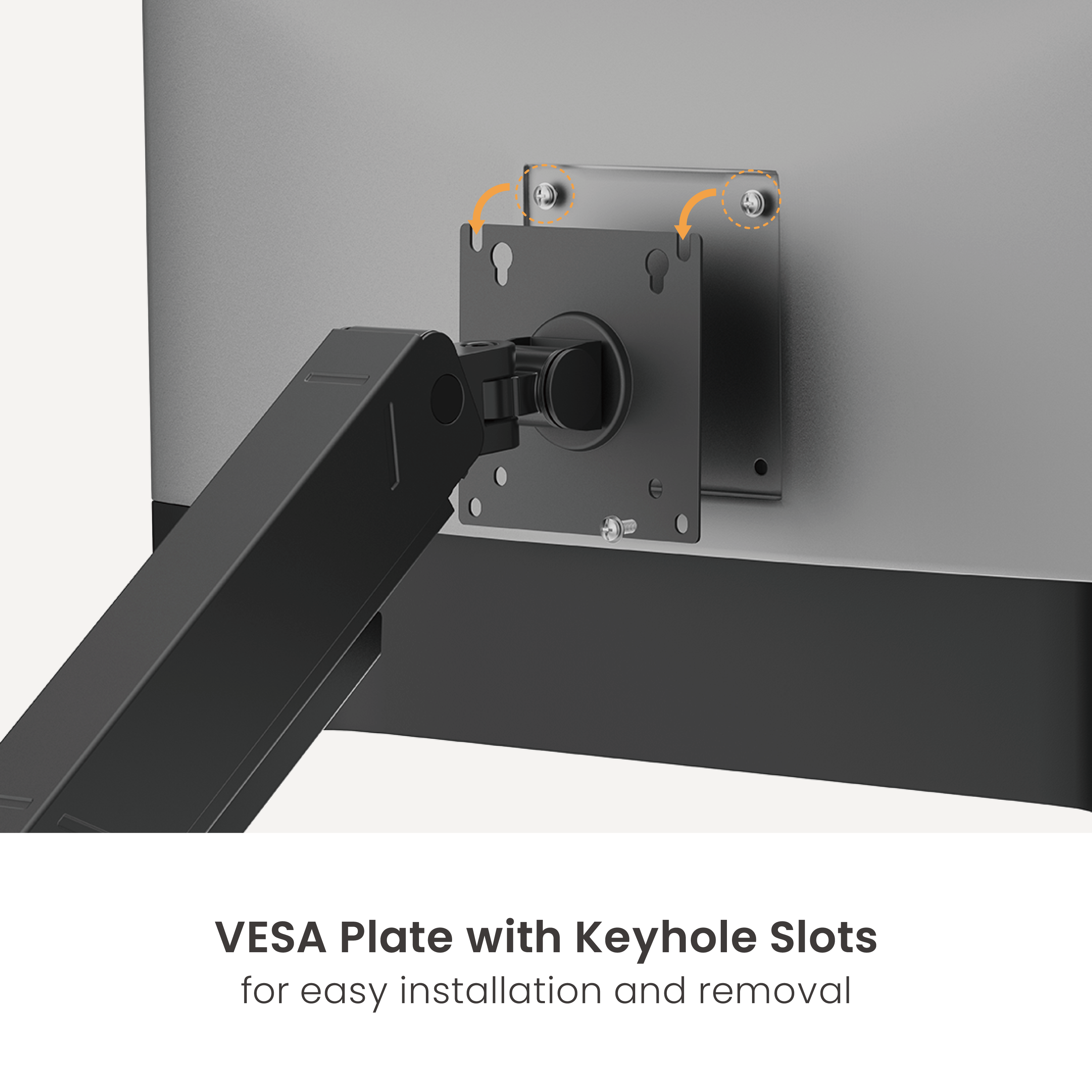 LIFTMAX Heavy-Duty Single-Screen Mechanical Spring Monitor Arm with 3.0 USB-A & USB-C Ports ...