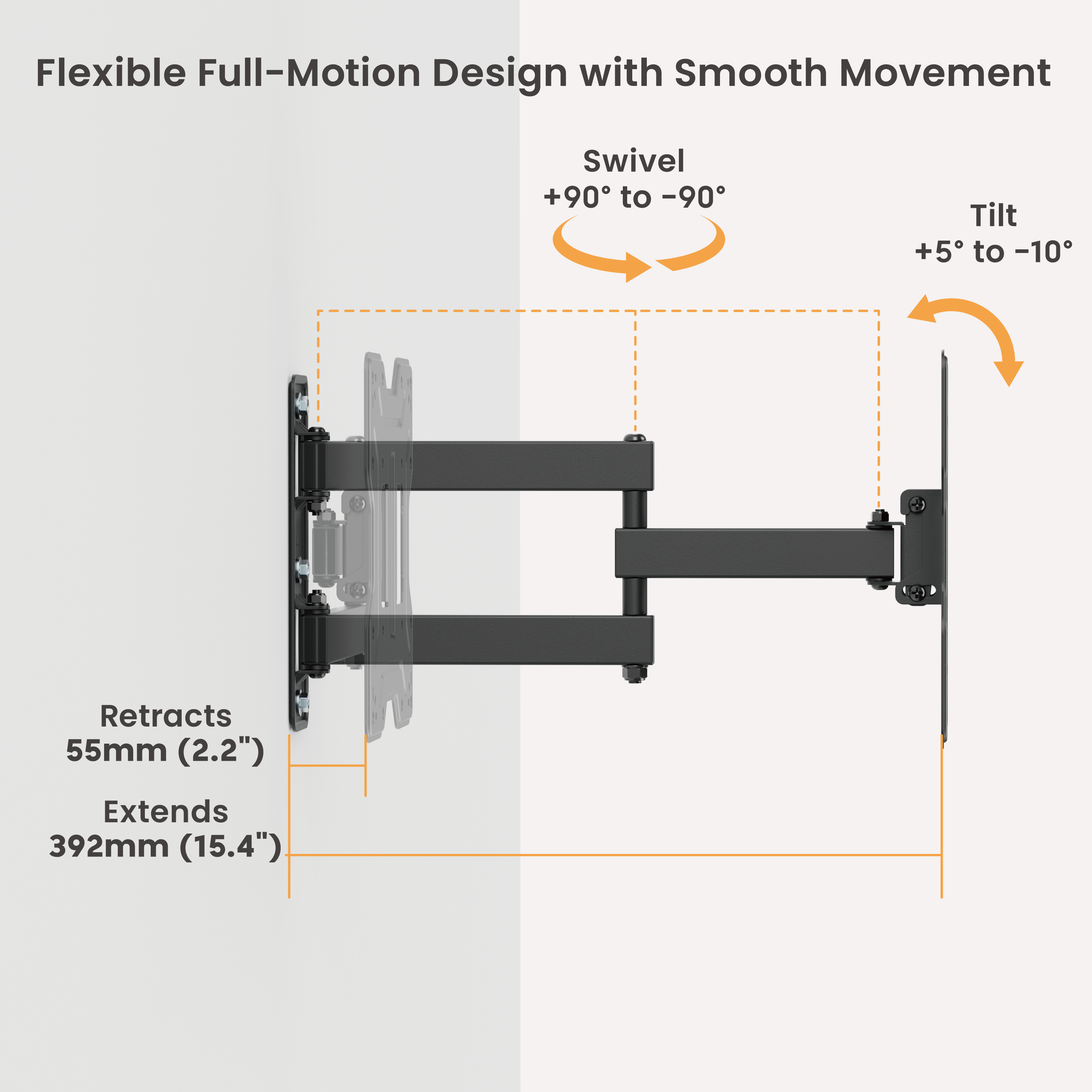 Economy Full-Motion TV Wall Mount Supplier and Manufacturer- LUMI