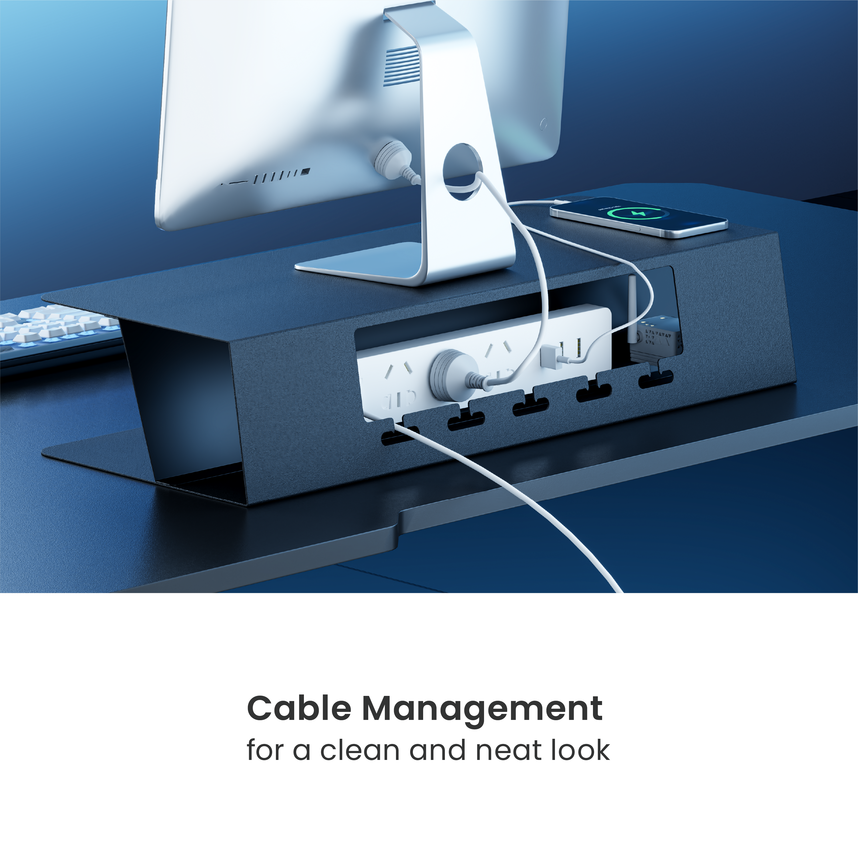 Gaming Monitor Riser with Cable Tray Supplier and Manufacturer- LUMI